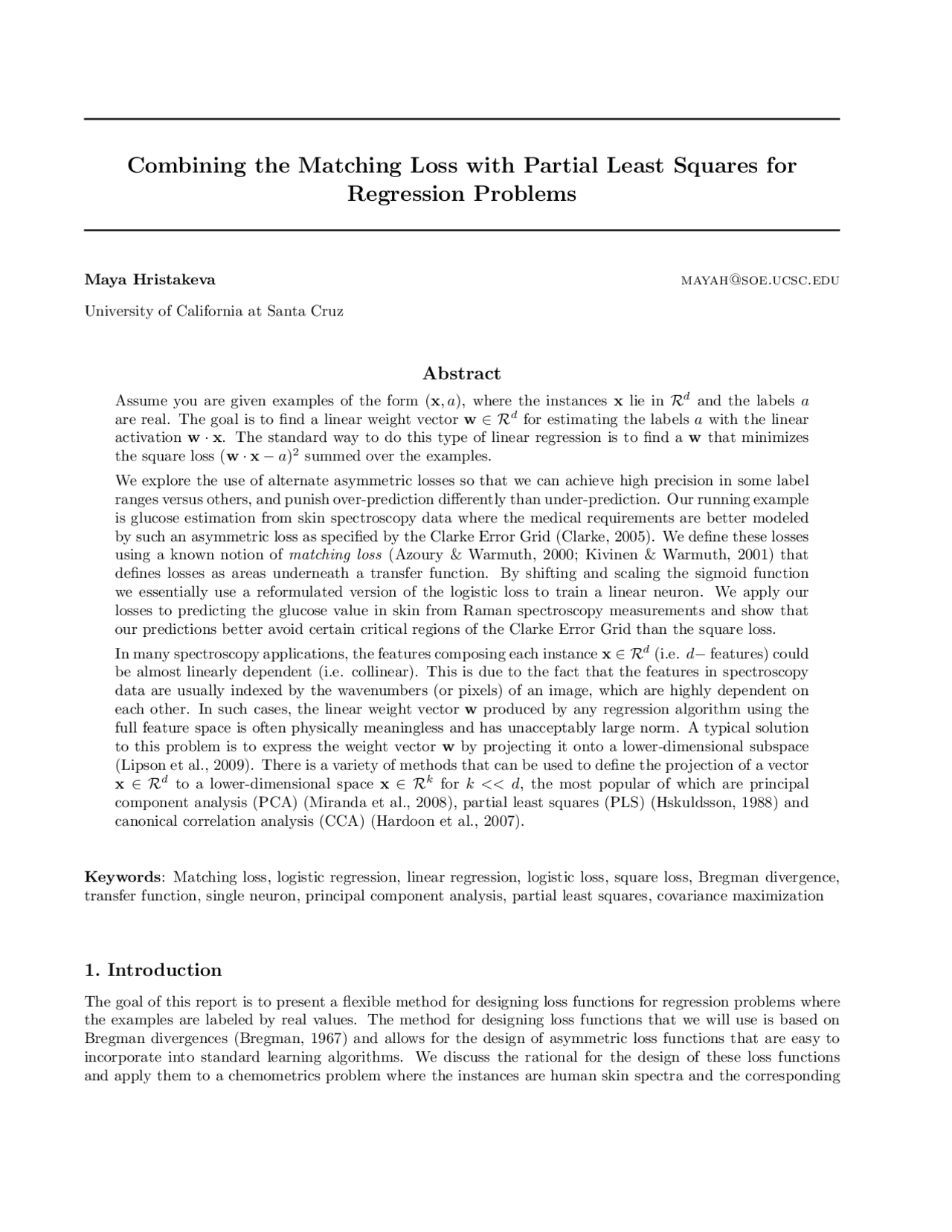 Combining Matching Loss With Partial Least Squares Regression Problems