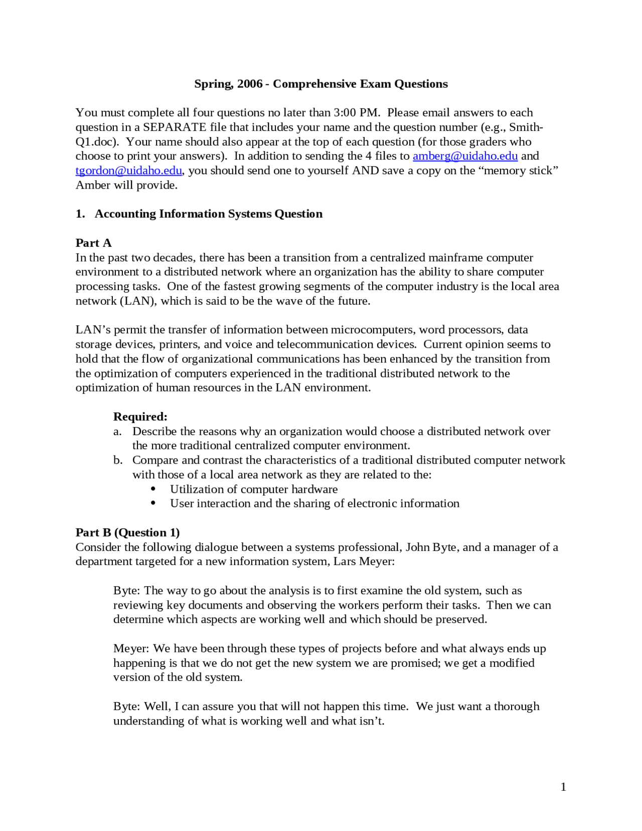 Accounting Information Systems Questions Exam Review Sheet Acct 592