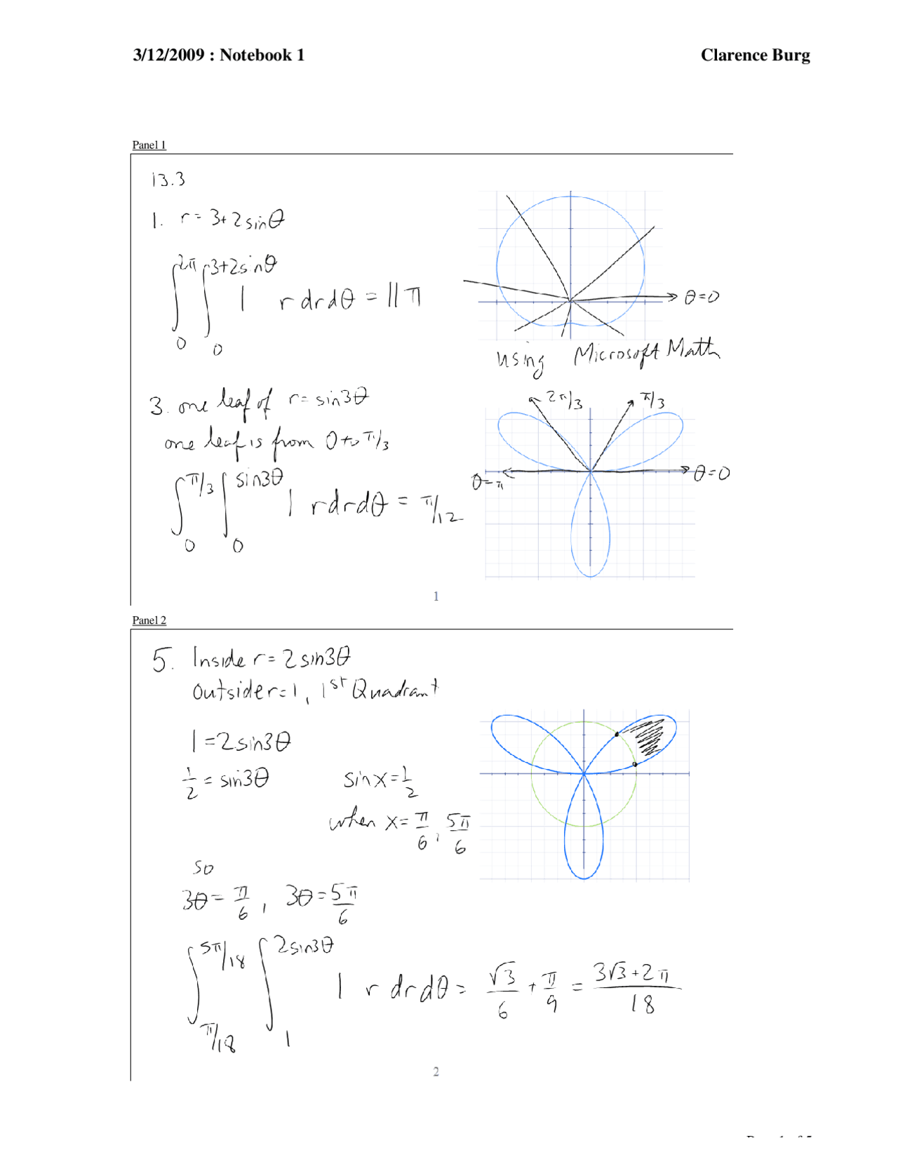 Quadrant Equations Using Microsoft Mathematics Math 2371 Docsity