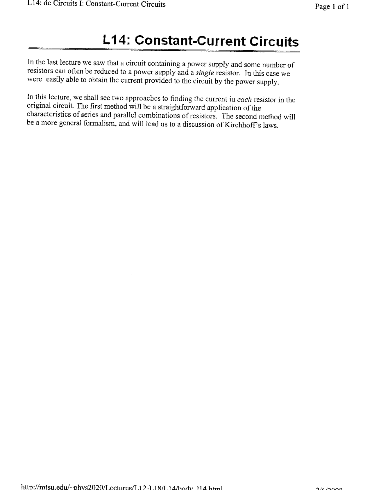 Constant Current Circuits Non Calculus Based Physics Ii Phys 2020