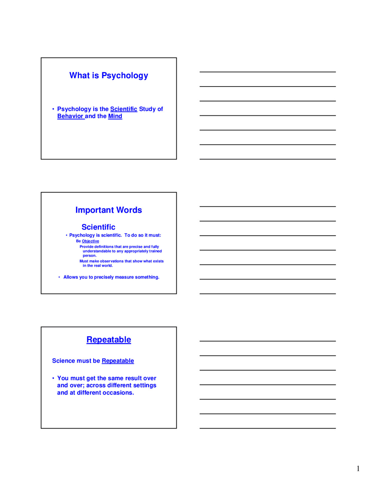 Lecture Slides On What Is Psychology Introduction To Psychology