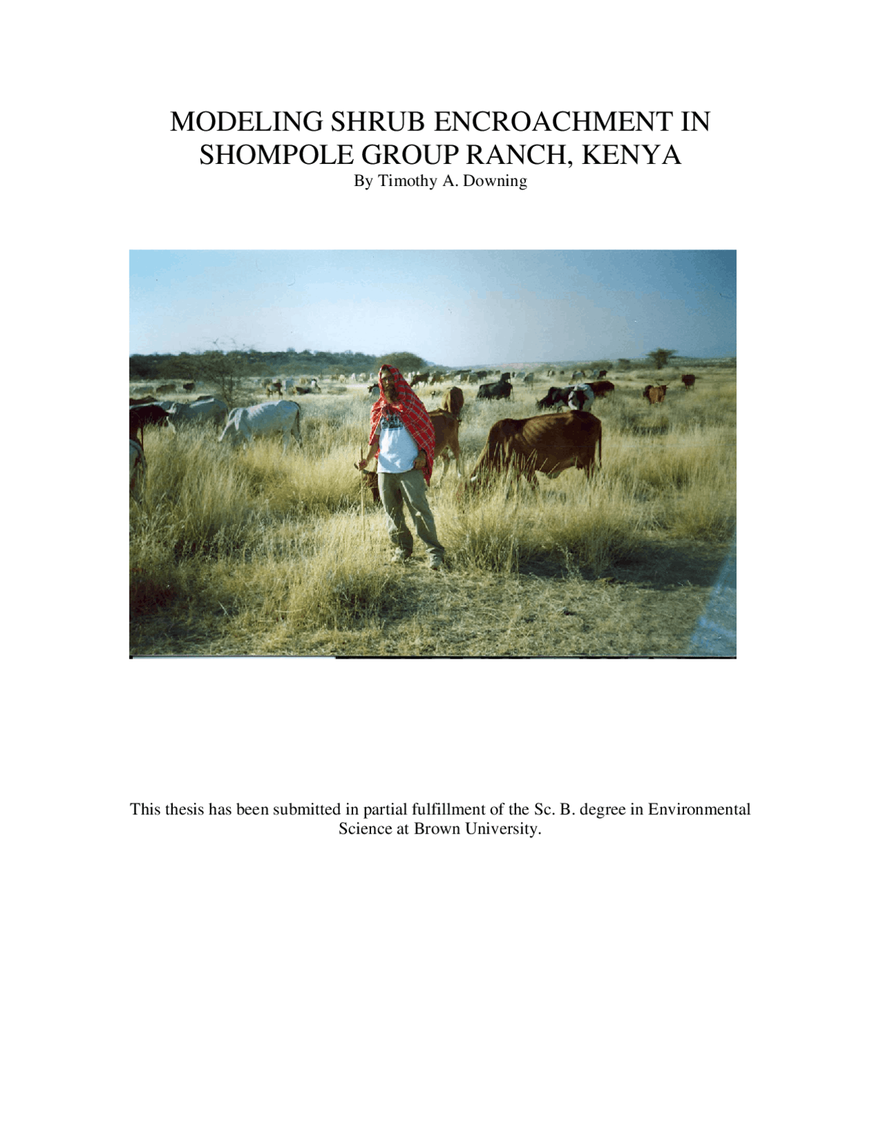 Modeling Shrub Encroachment in Shompole Group Ranch, Kenya | PHP XLIST ...