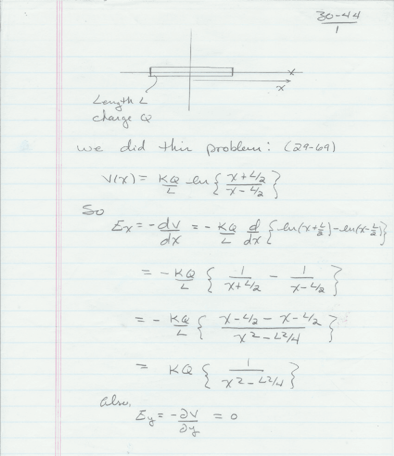 Solved Problem On The Length And Charge Homework Phy 182 Docsity