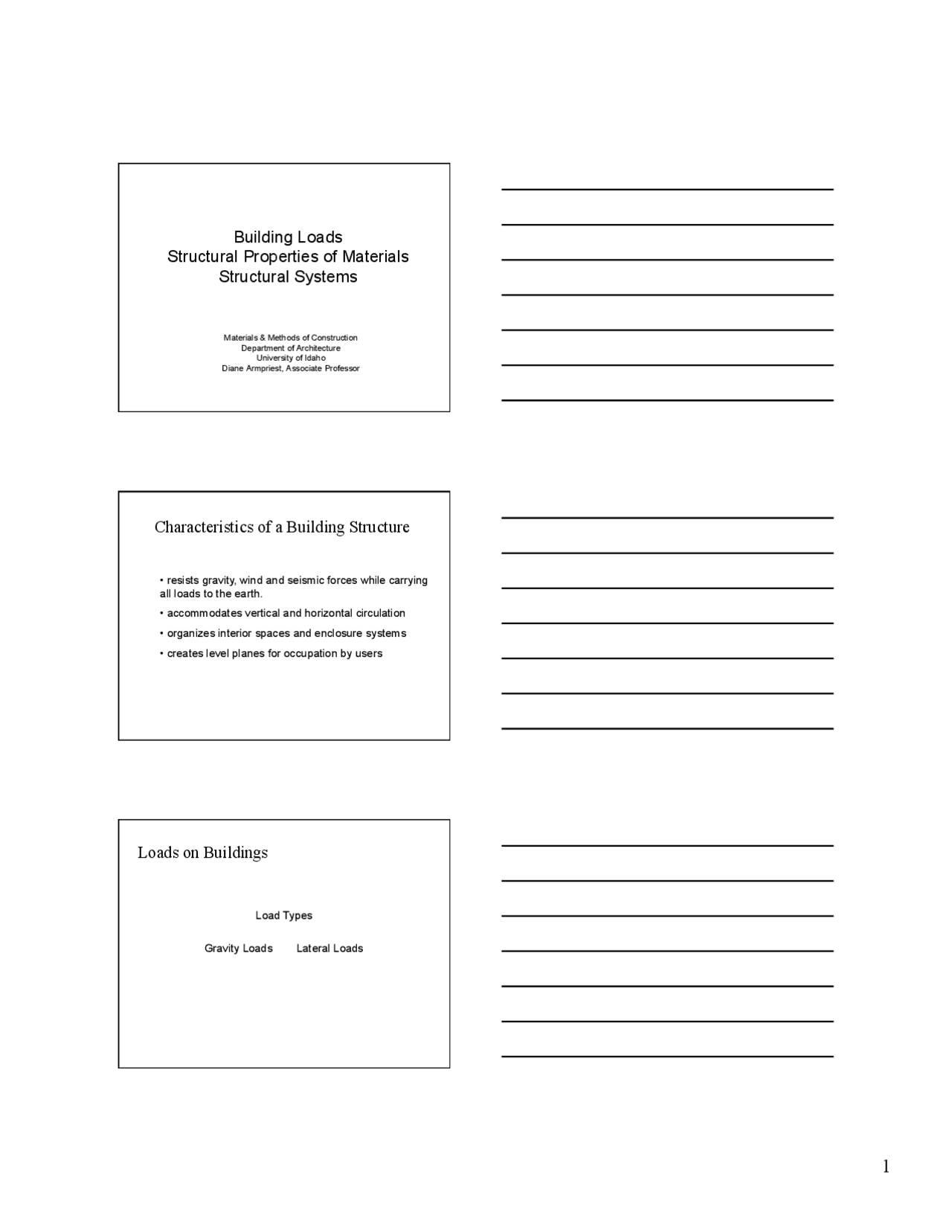 Properties Of Materials Structural Systems Lecture Slides Arch 266