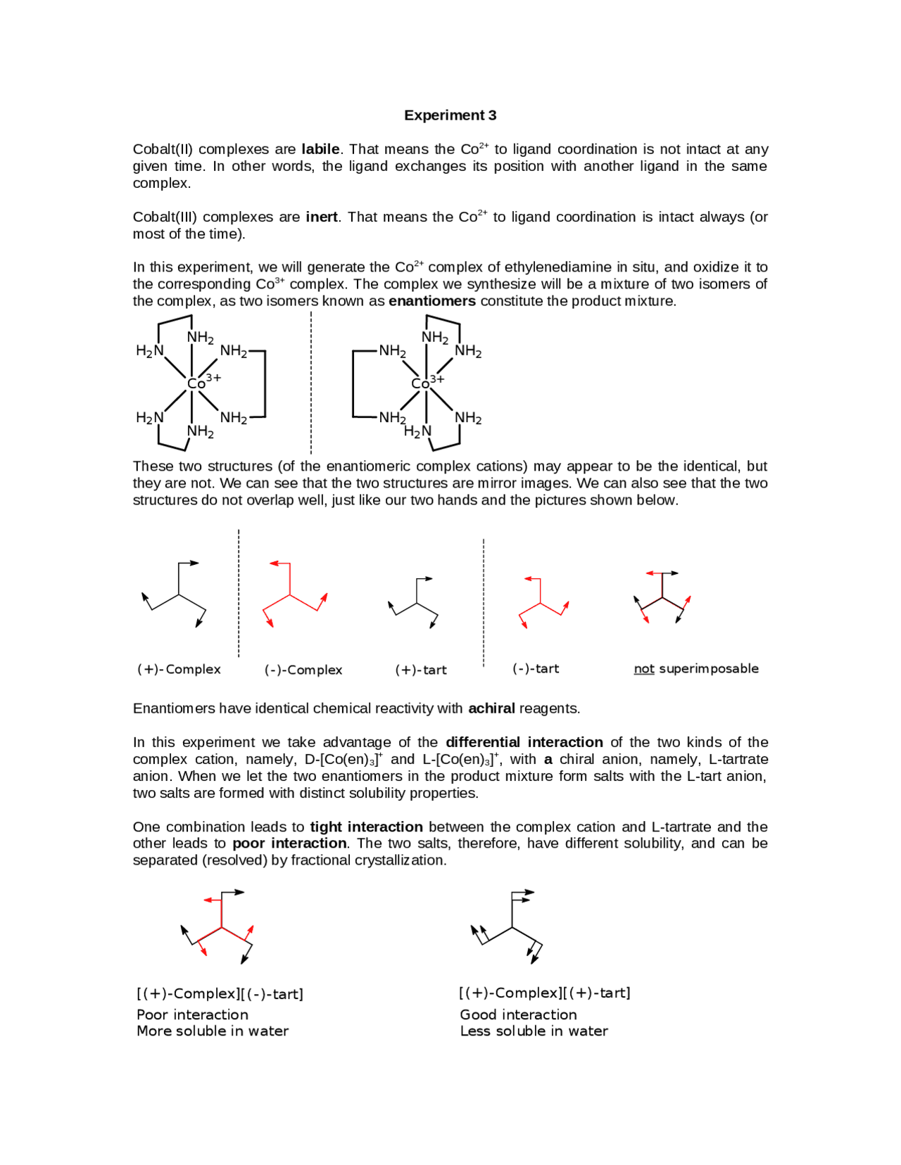 Inorganic Chemistry Laboratory - Experiment 3 | CHEM 4100 - Docsity