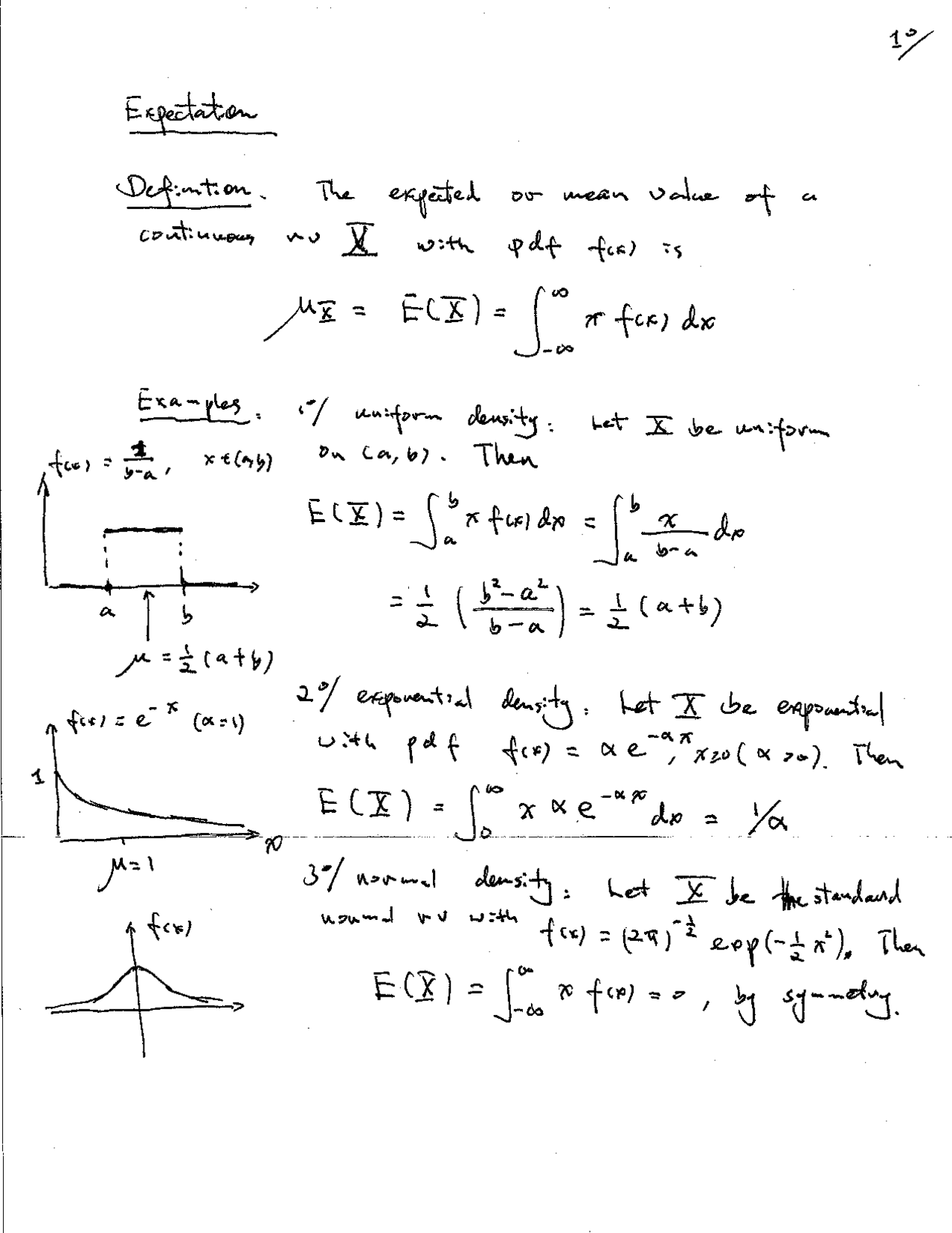 Expectation Expectation Of Functions And Variance Lecture Notes