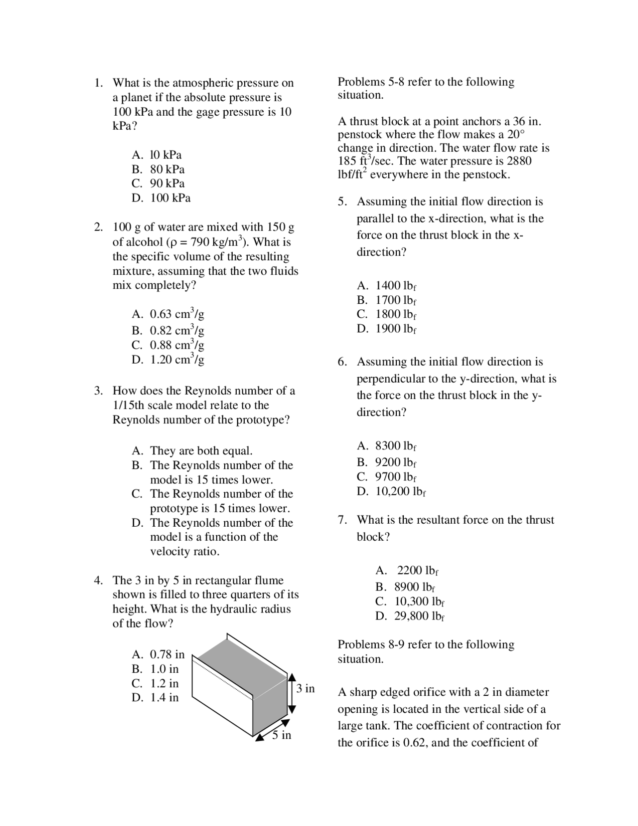 25 Questions in Assignment - Fluid Mechanics | ME 321 - Docsity