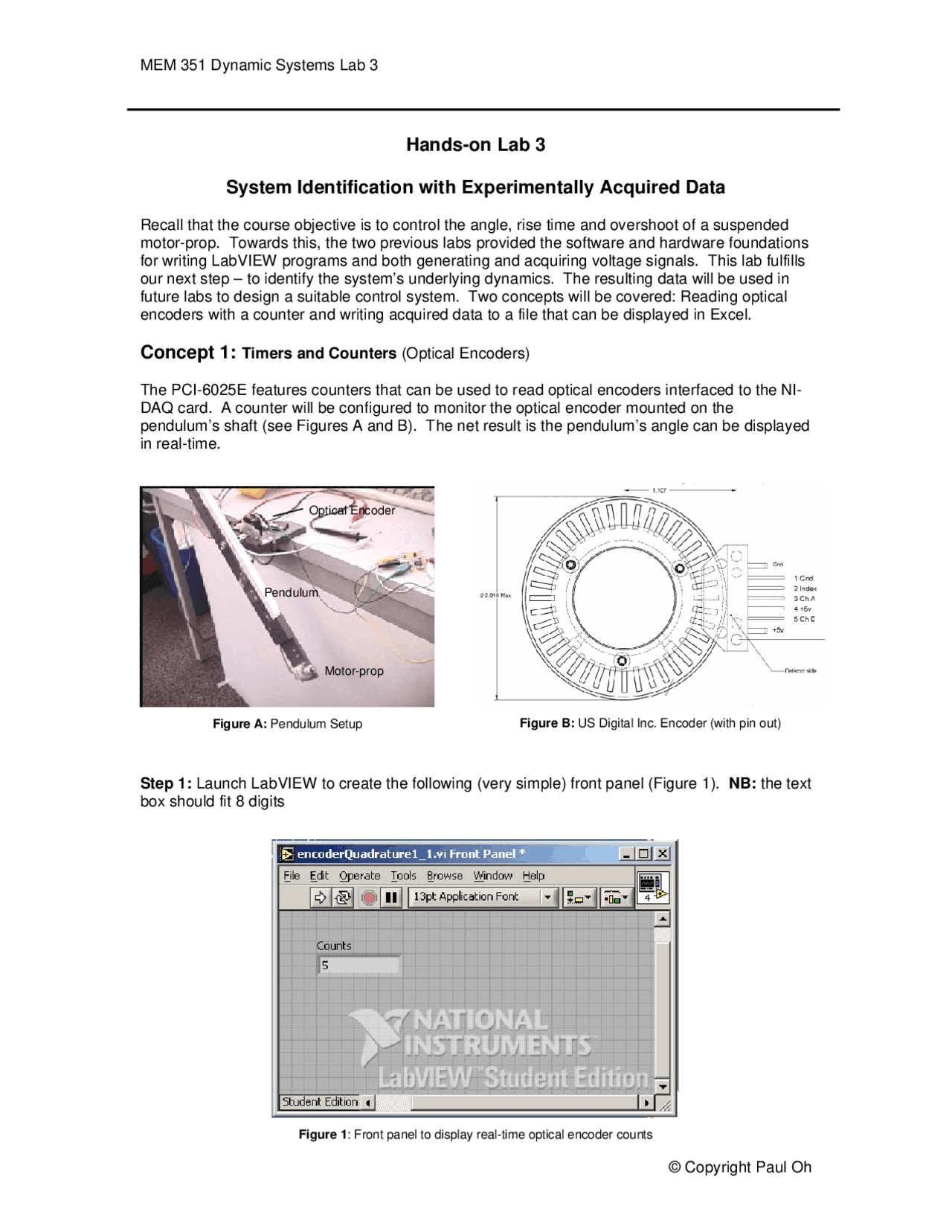 Timers and Counters - Dynamic Systems Laboratory 3 | MEM 351 | Lab Reports Mechanical ...