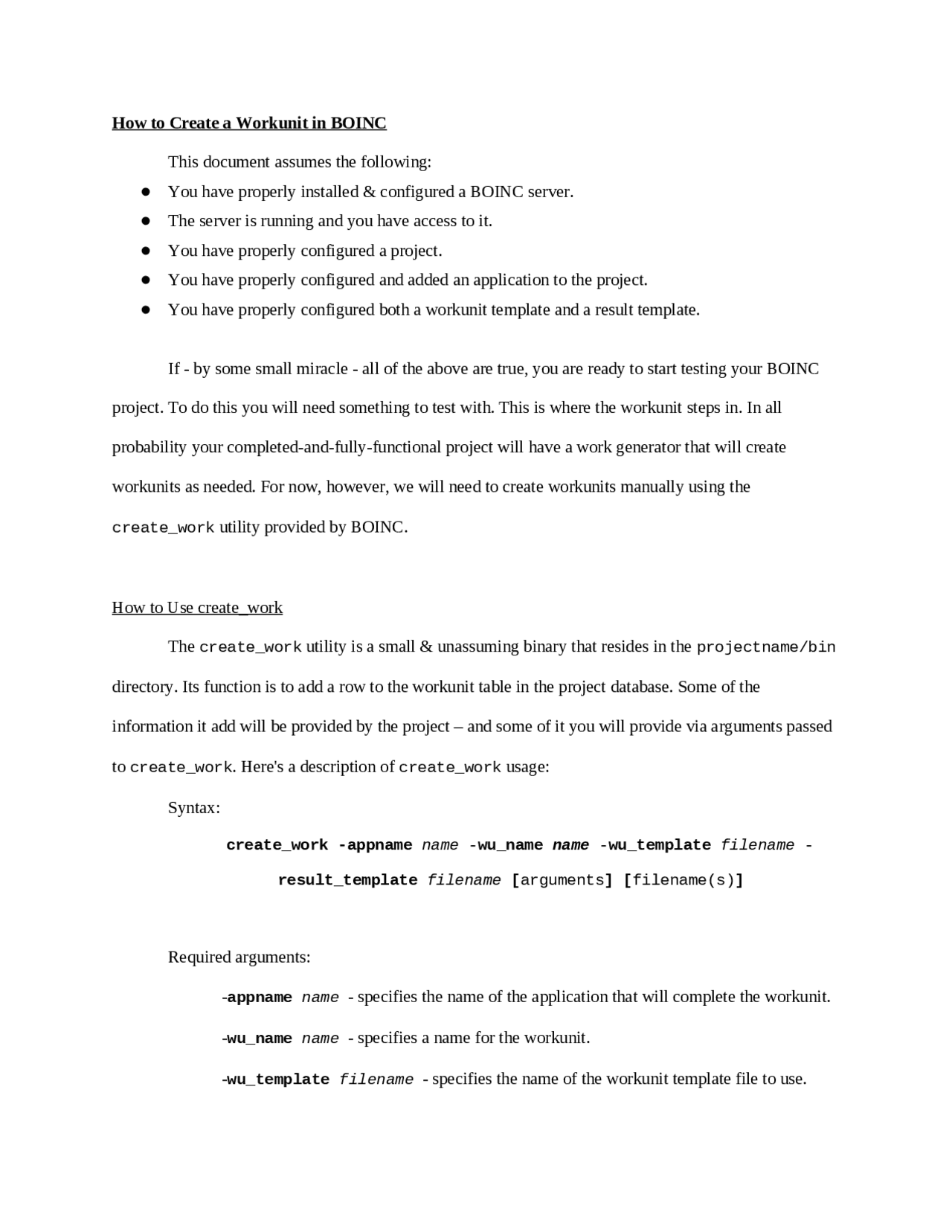 How To Create A Work Unit In Boinc Project Report Csci 3350 Docsity