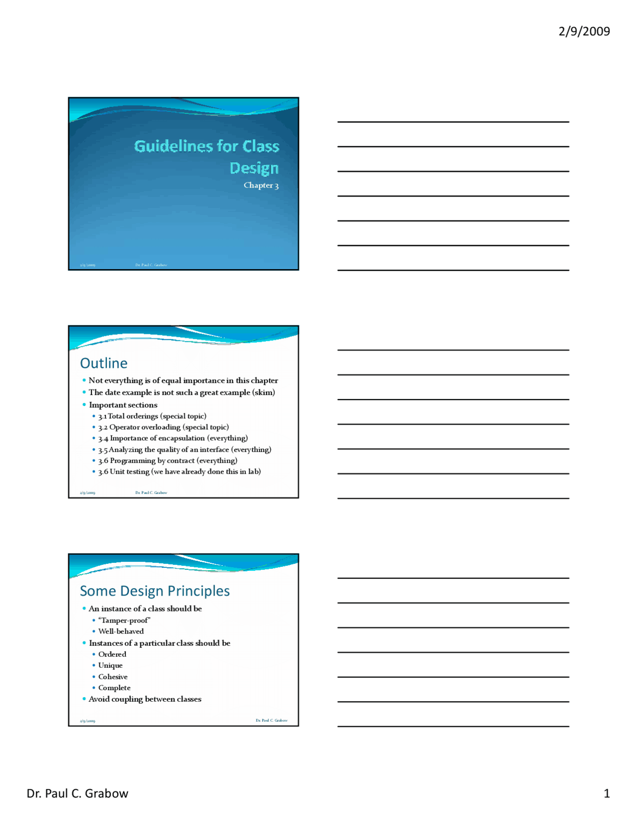 Guidelines For Class Design Software Engineering I Csi 3471 Docsity