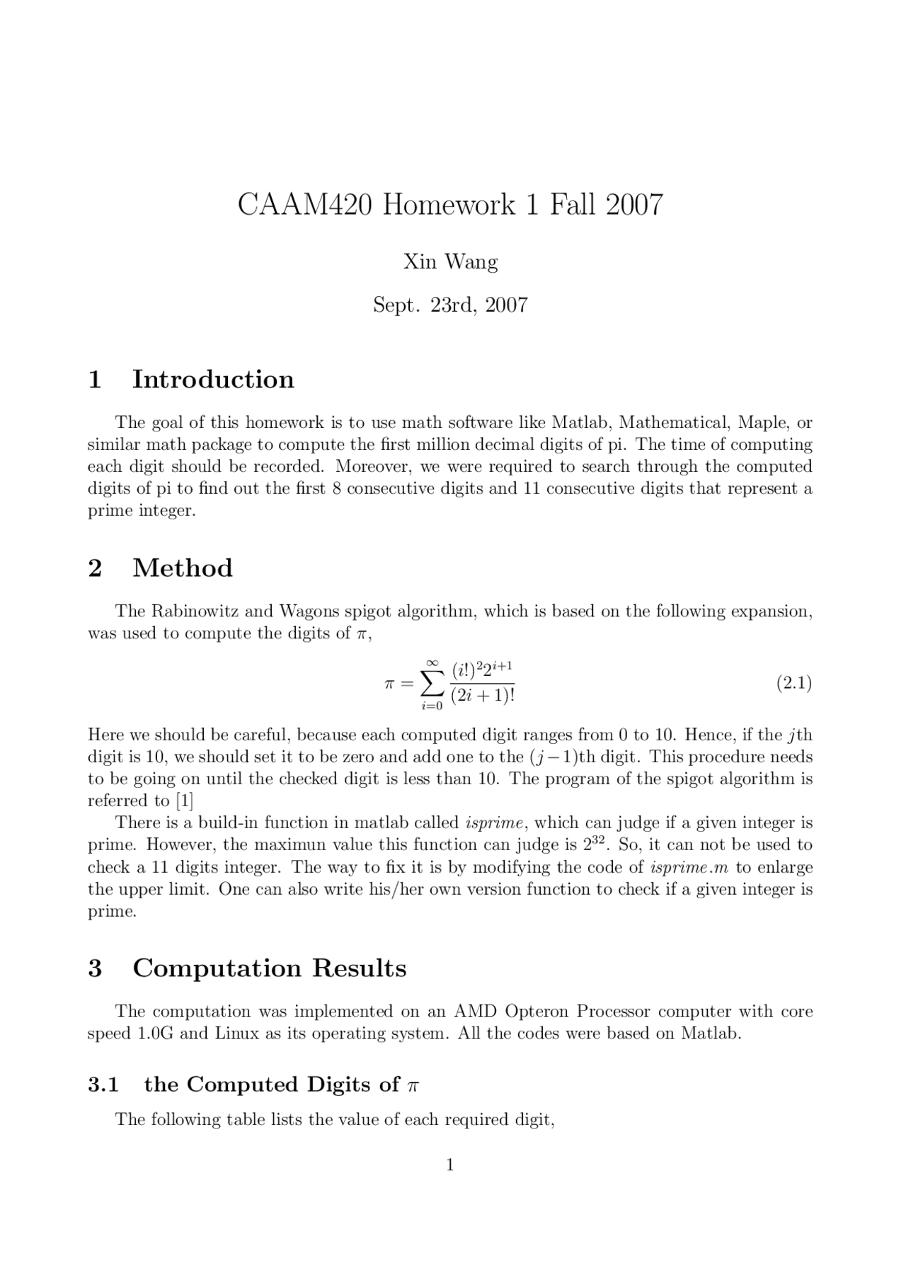 Computational Science I Assignment 1 Questions Caam 420 Docsity