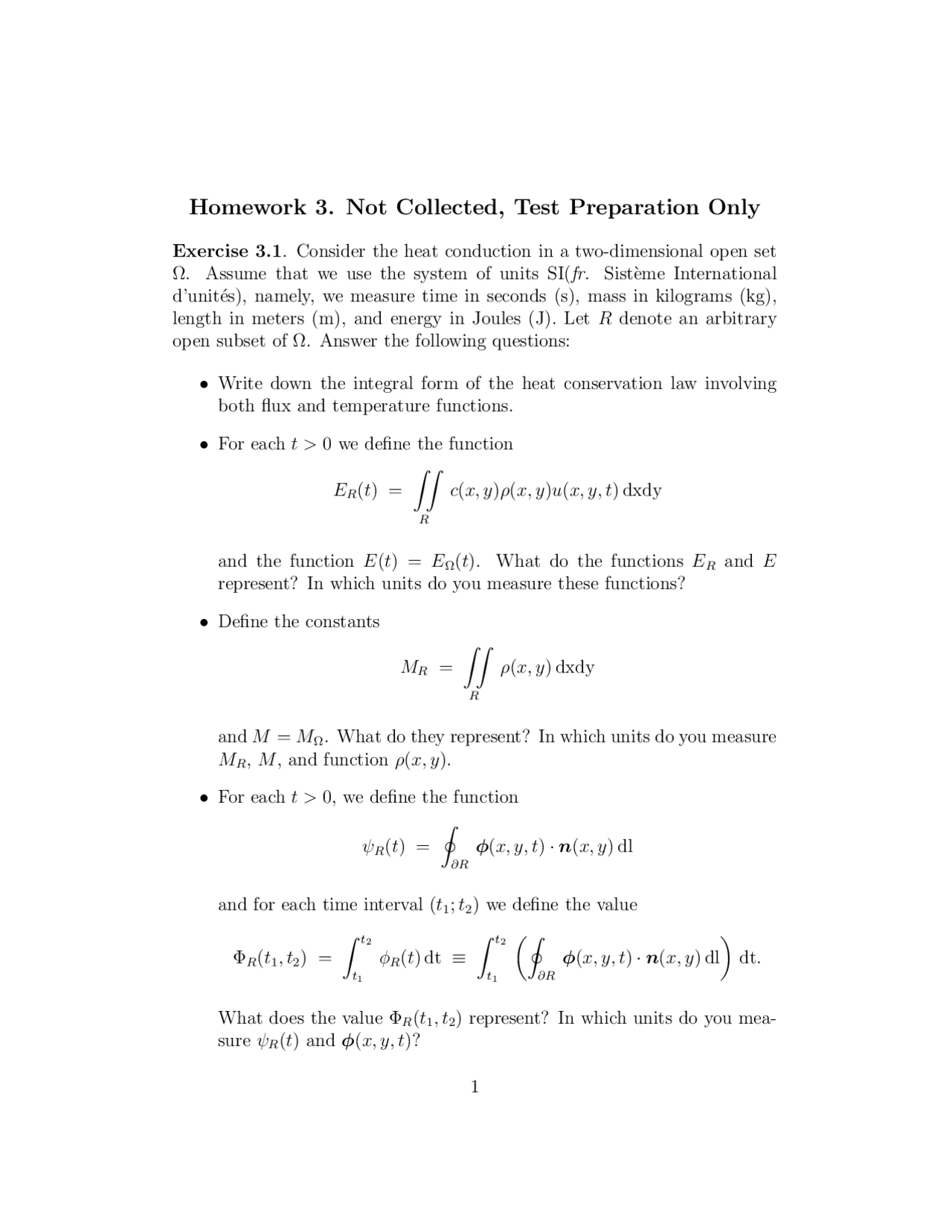 2 Solved Problems on Prescribed Temperature and Normal Flux | MATH 3363 - Docsity