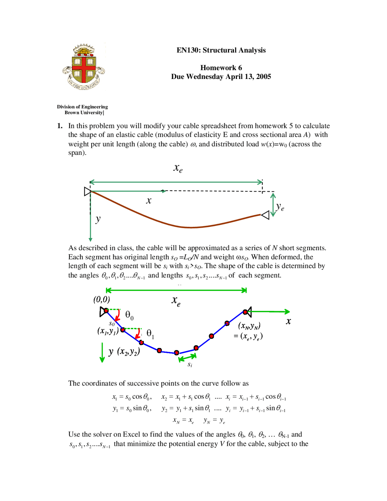 Homework 6 Solved Questions Structural Analysis Arch Xlist Docsity