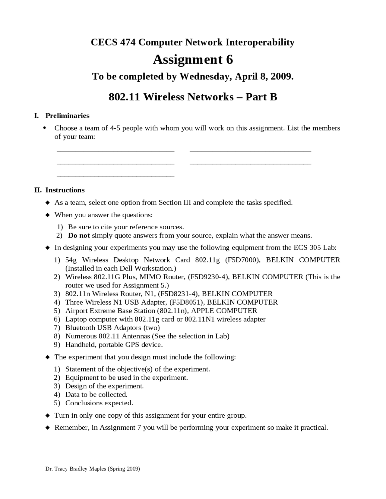 Computer Network Interoperability Homework 6 Practice Cecs 474