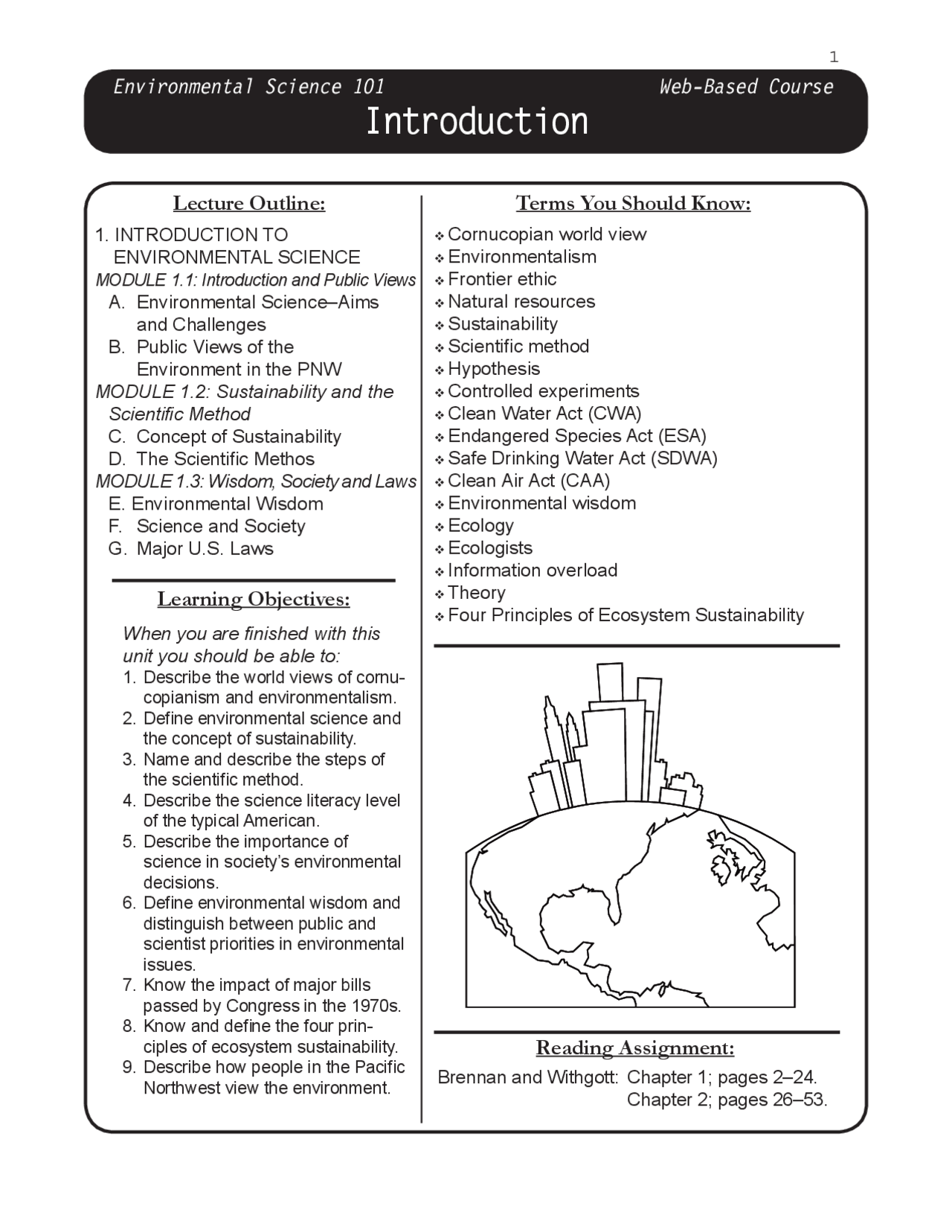 Introduction And Public Views Environmental Science Envs 101 Docsity