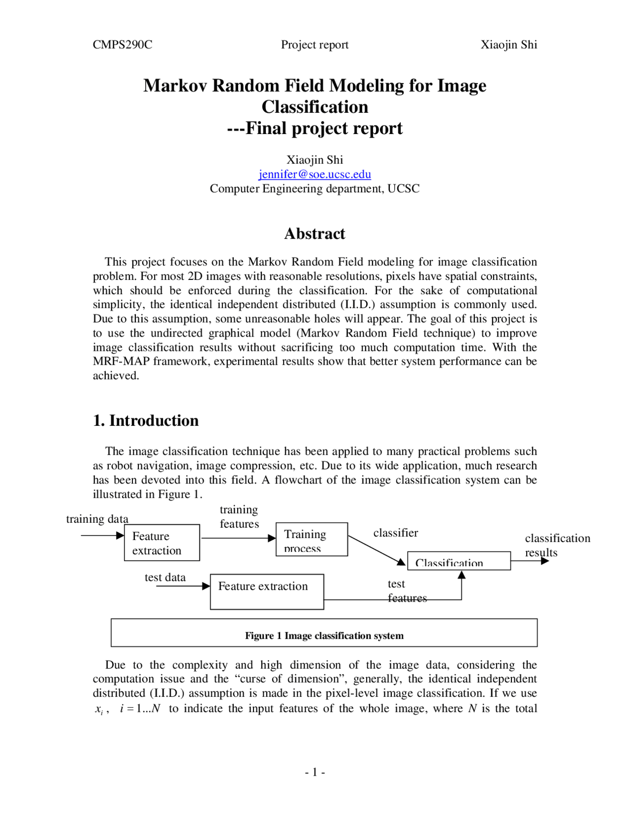 Markov Random Field Modeling for Image Classification - Final Project ...
