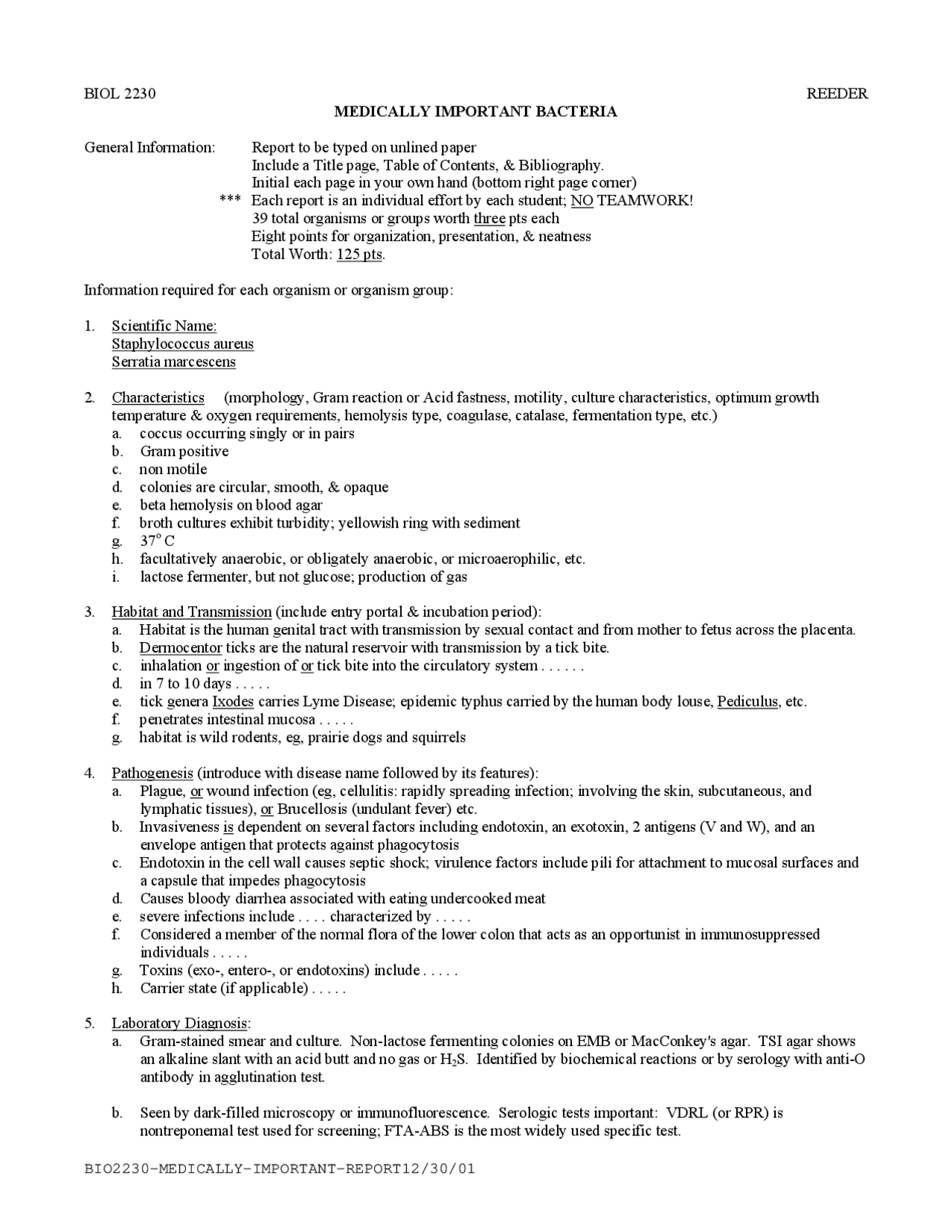 Medically Important Bacteria Report: Identification, Habitat ...