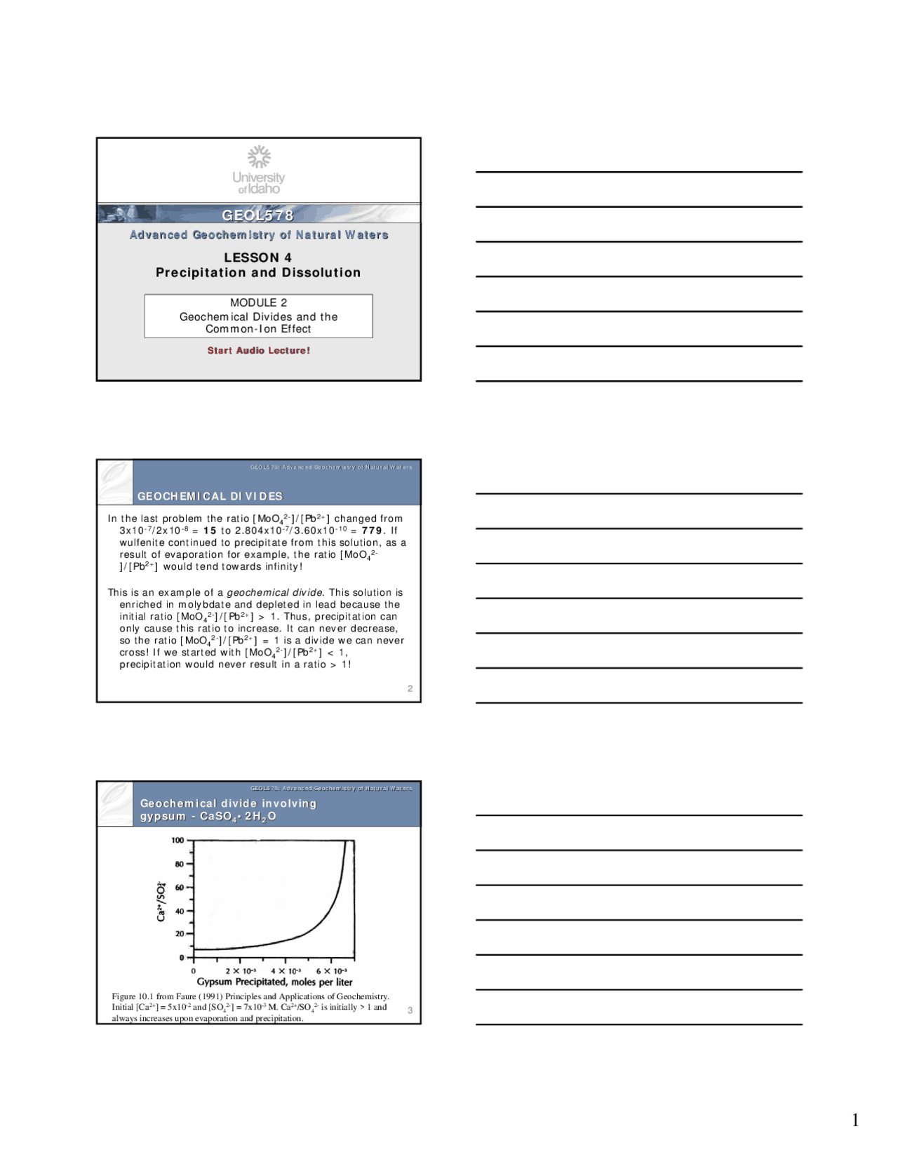 Precipitation And Dissolution Lecture Slides Geol 578 Docsity