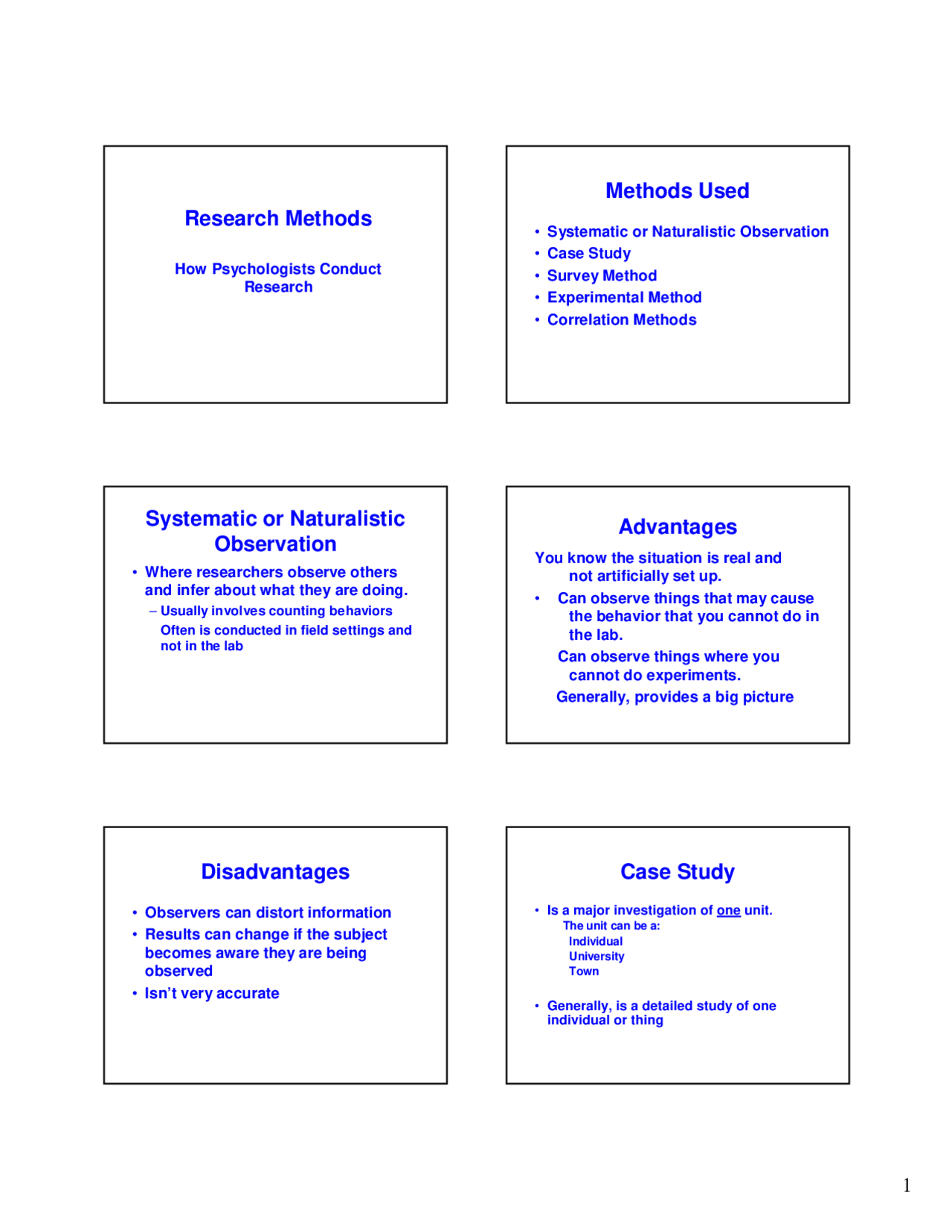 Research Methods Introduction To Psychology Lecture Slides Psyc 101 Docsity