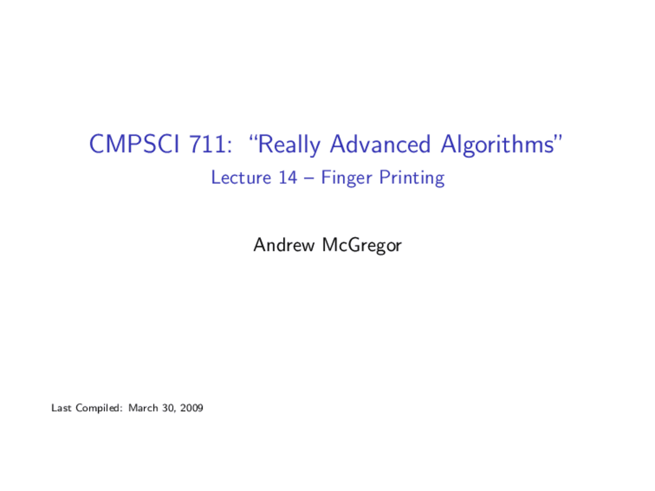 Really Advance Algorithms Final Exam Parallel Algorithms Cmpsci 711 Docsity