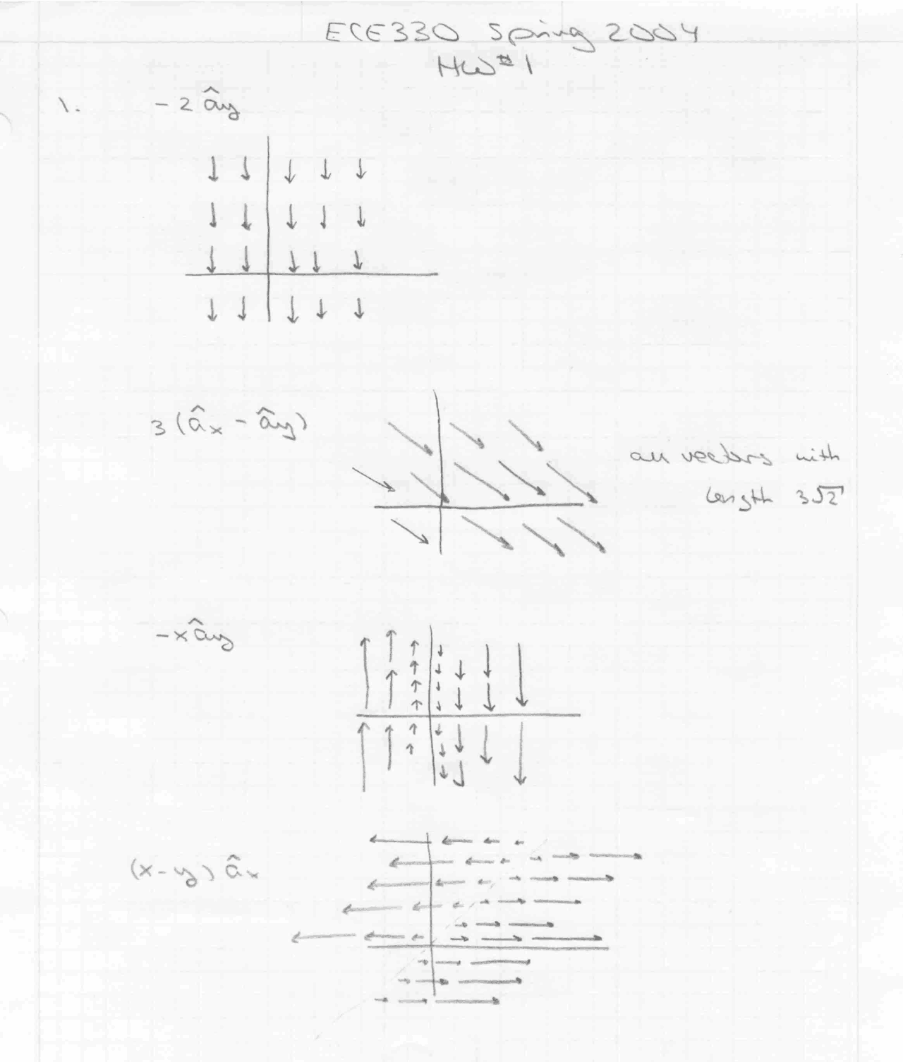 10 Solved Problems On Electromagnetics Homework 1 Ece 339 Docsity