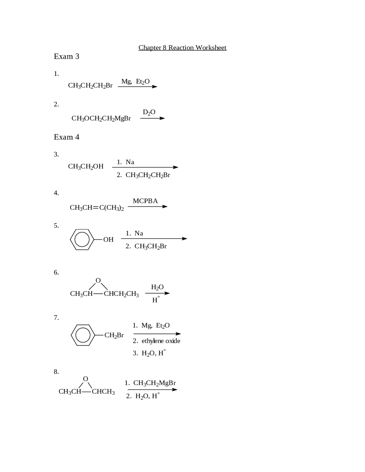 9 Questions with Answer - Introduction to Organic Chemistry - Exam 3 ...