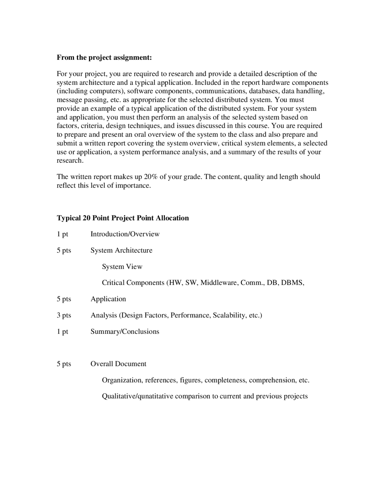 System Architecture And Typical Application Project Ece 6800 Docsity
