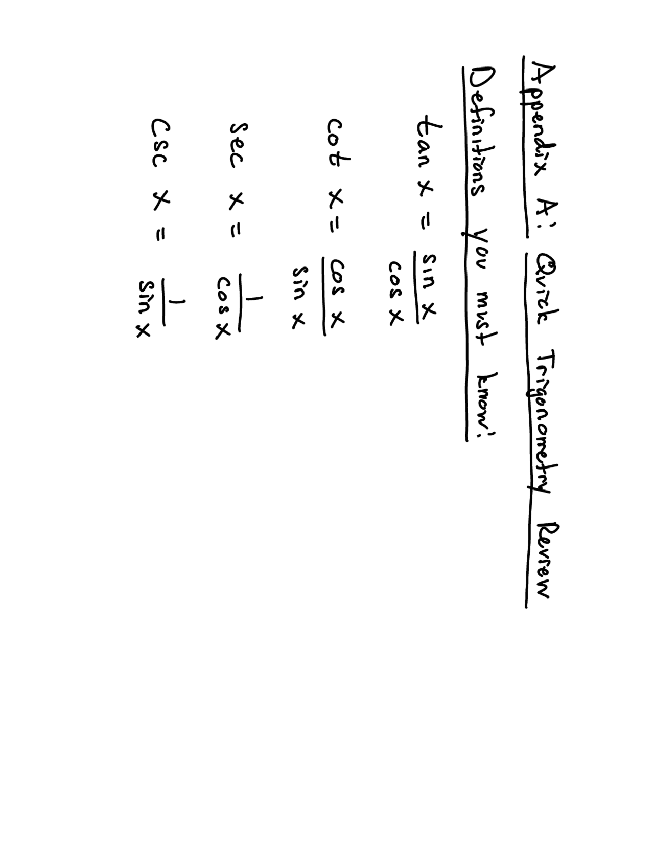 Quick Trigonometry Review Calculus I Math 121 Docsity