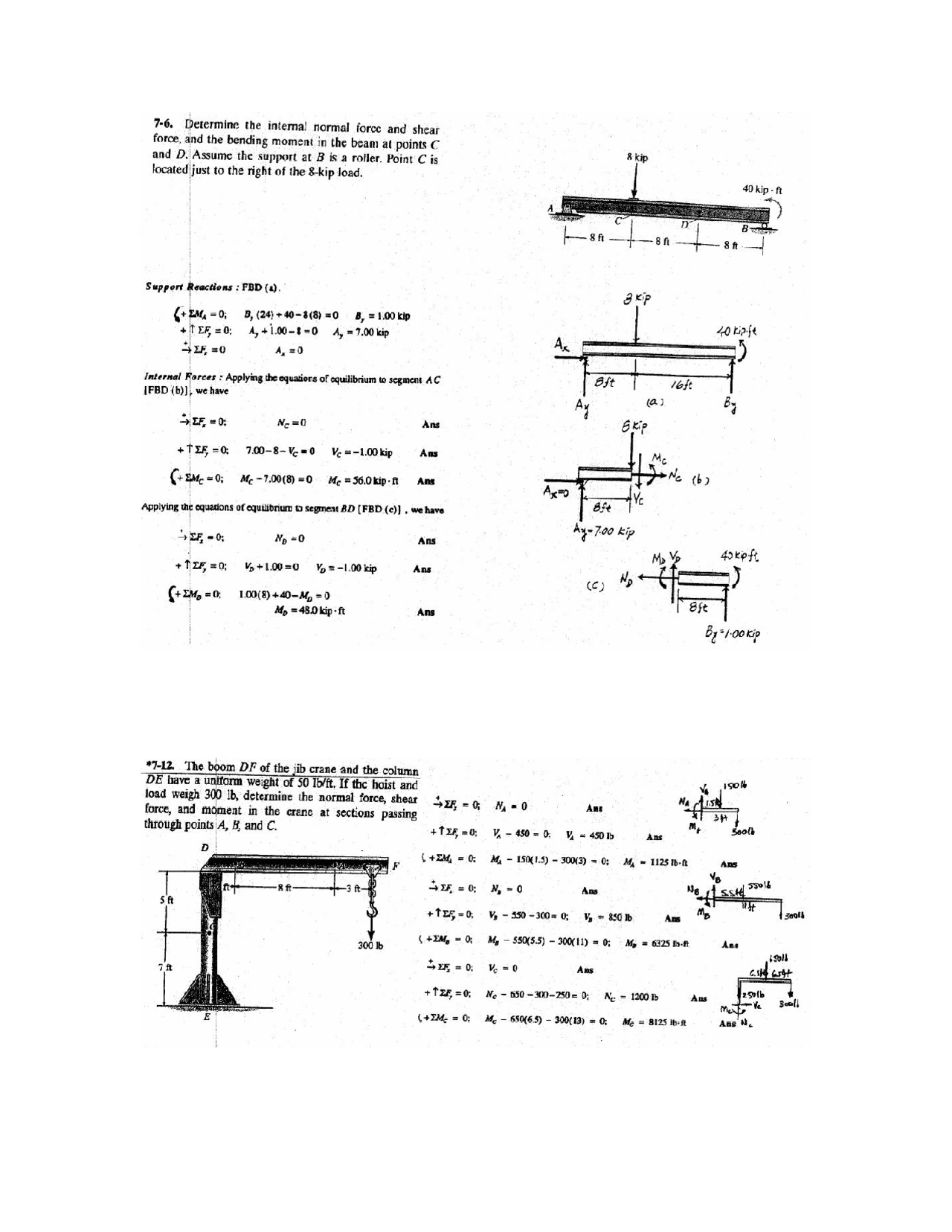 Questions With Solutions For Engineering Statics Engr 210 Docsity