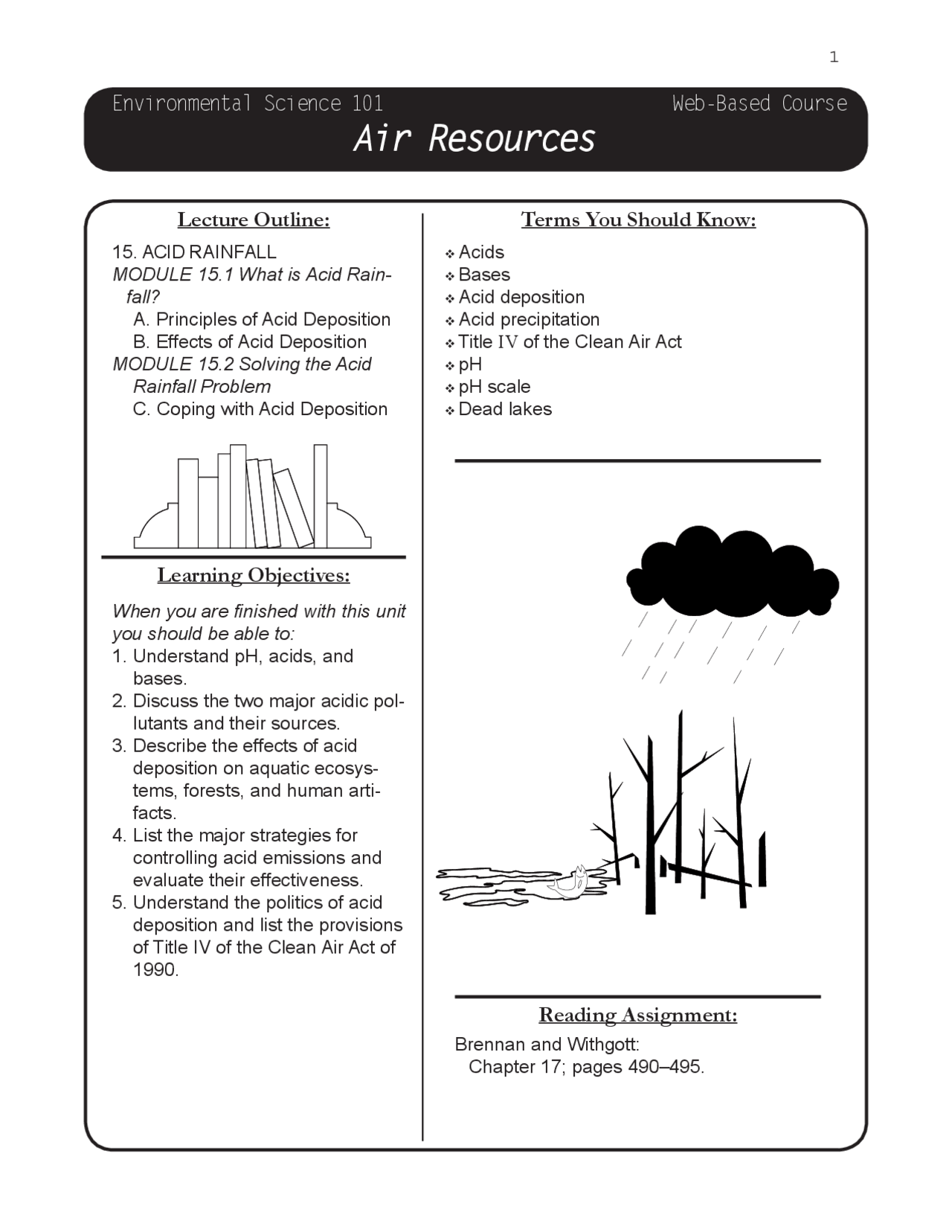 Introduction To Environmental Science Air Resources Envs 101 Docsity