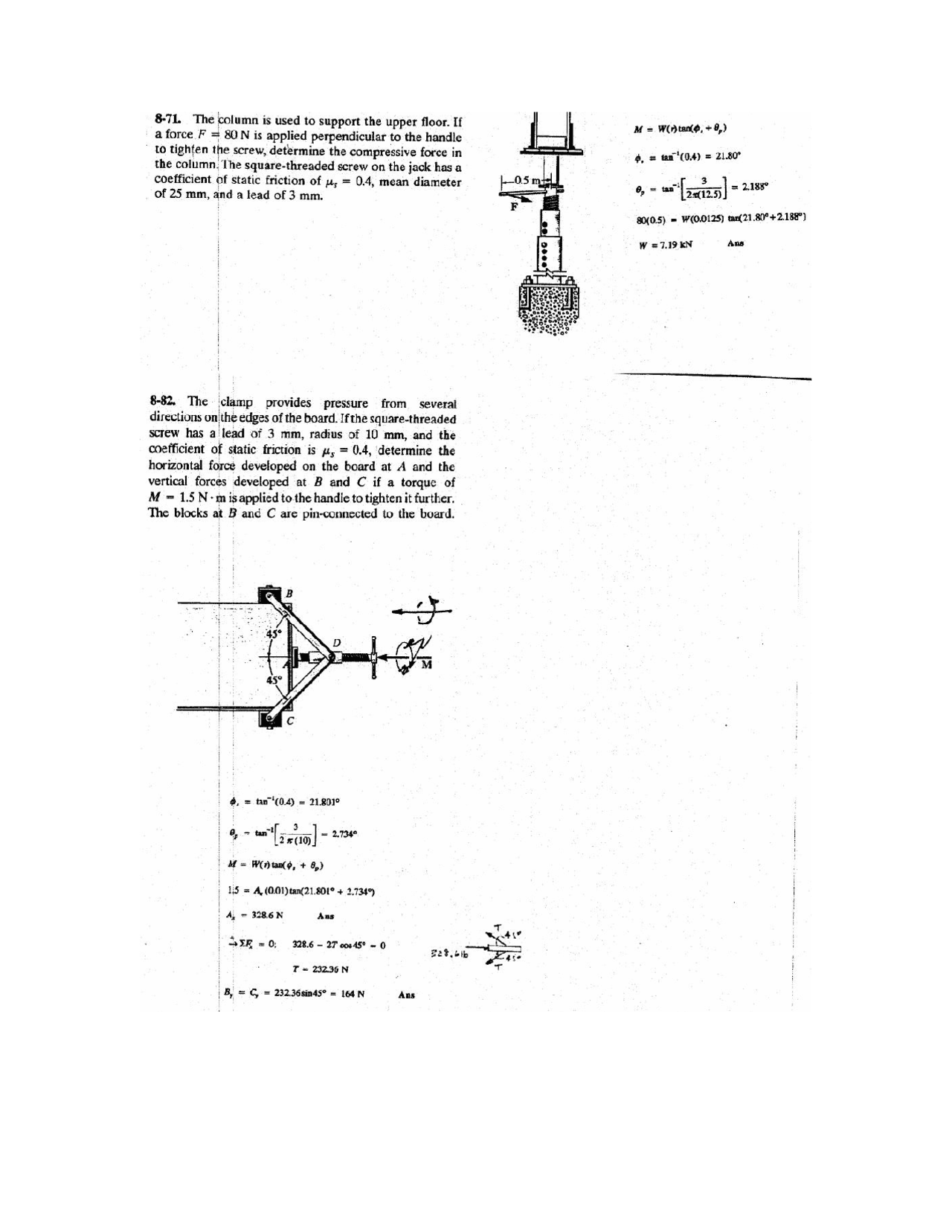 Assignment 24 With Answers Engineering Statics Engr 210 Docsity