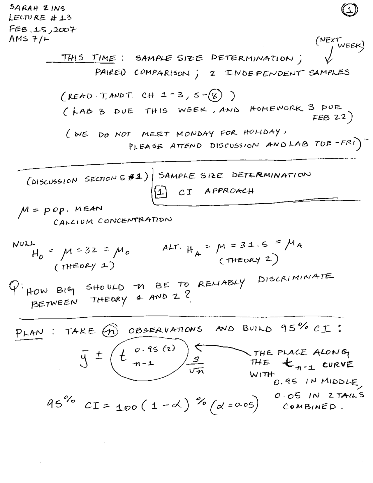 Sample Size Determination Paired Comparison Ams 7 Docsity