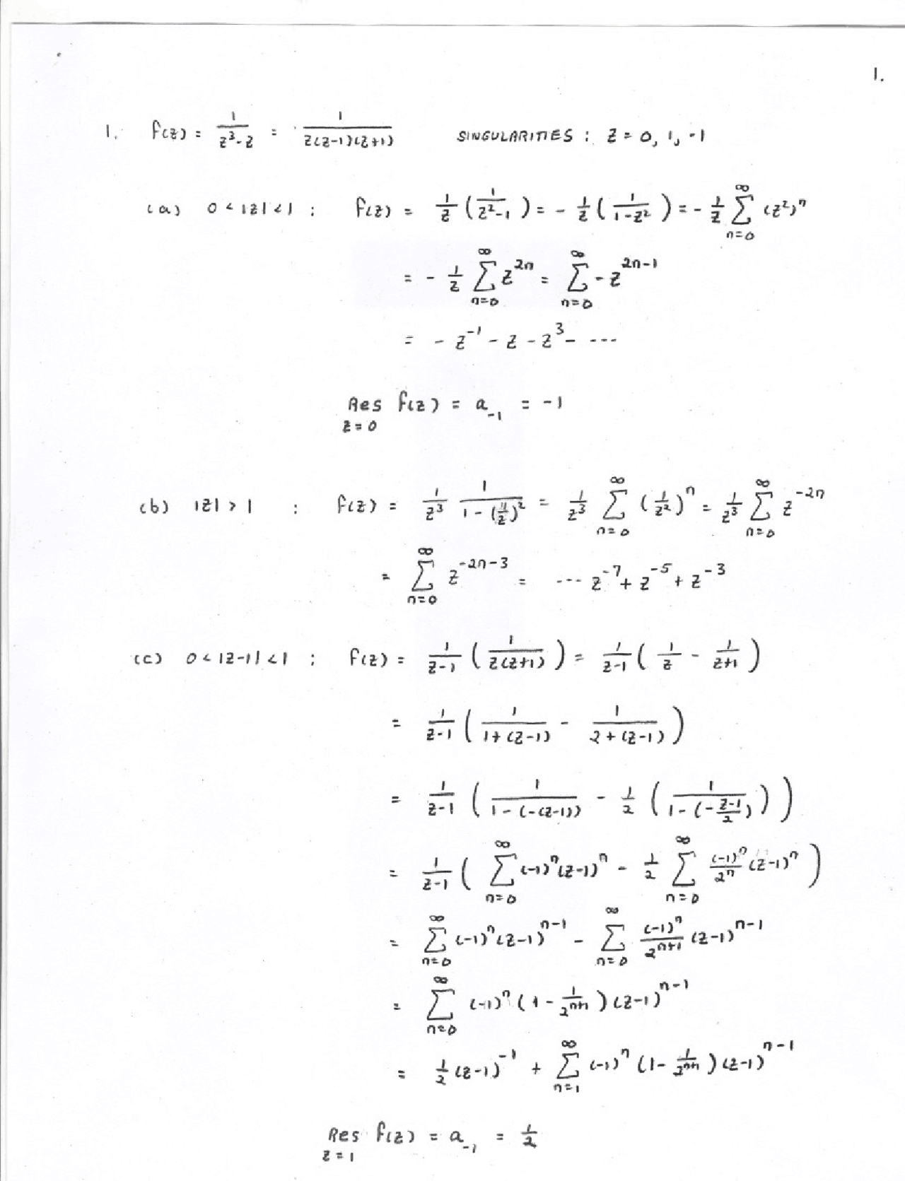 Final Exam Questions With Solution Complex Variables Math 322