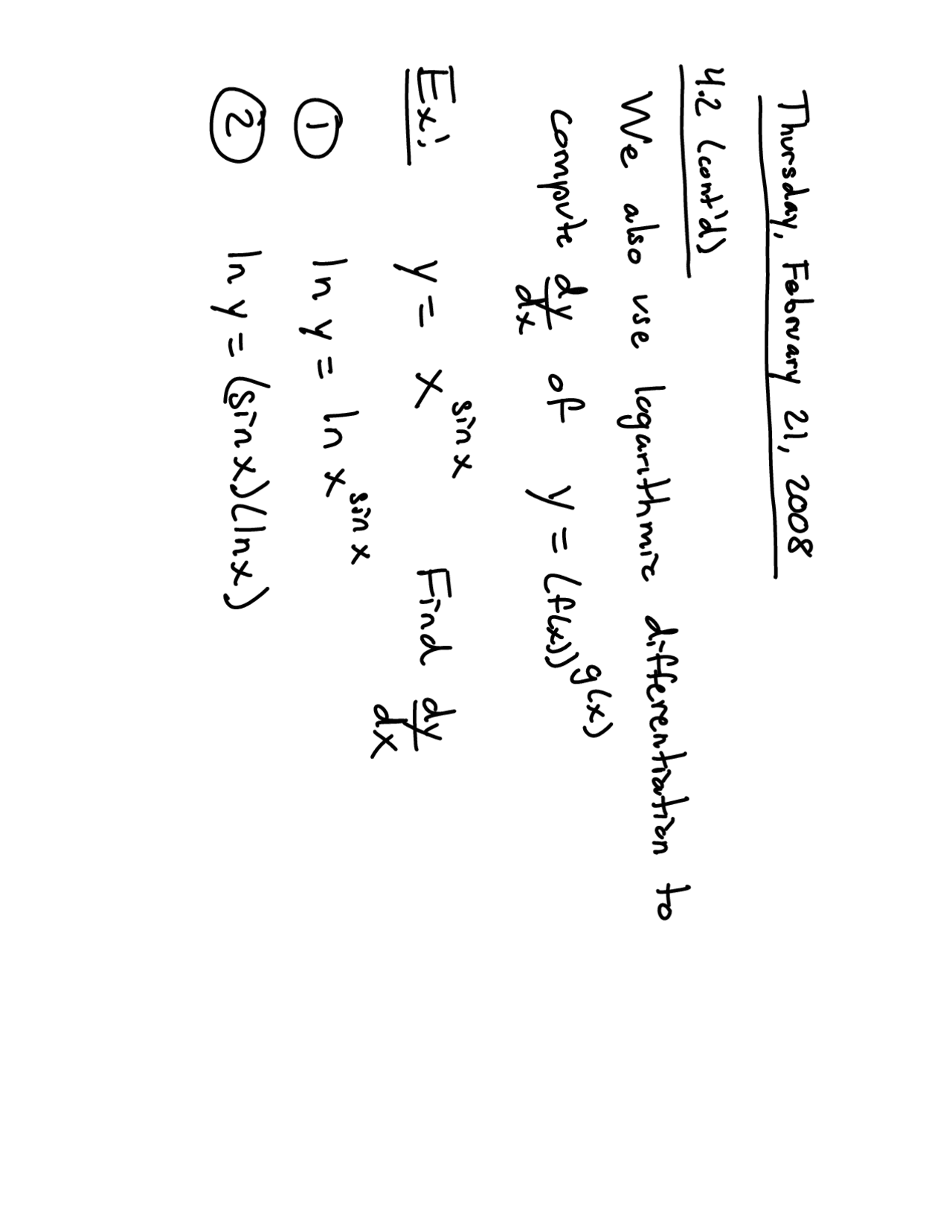Solved Questions To Compute The Logarithmic Differentiation Math 121
