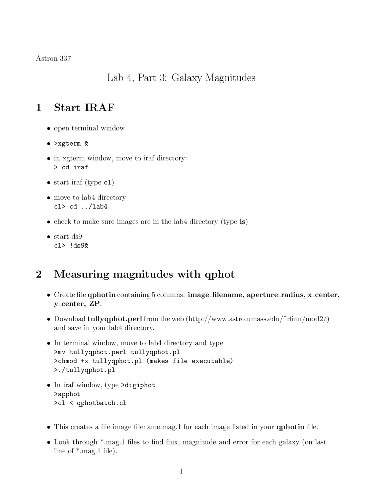 Galaxy Magnitudes Teaching Of Optical And Infrared Astronomy Astron