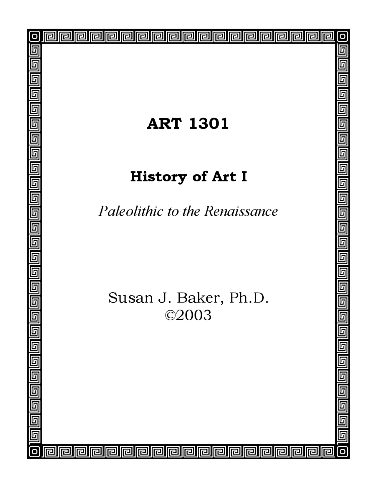 Paleolithic to the Renaissance - Fundamentals of Drawing | ART 1301 ...
