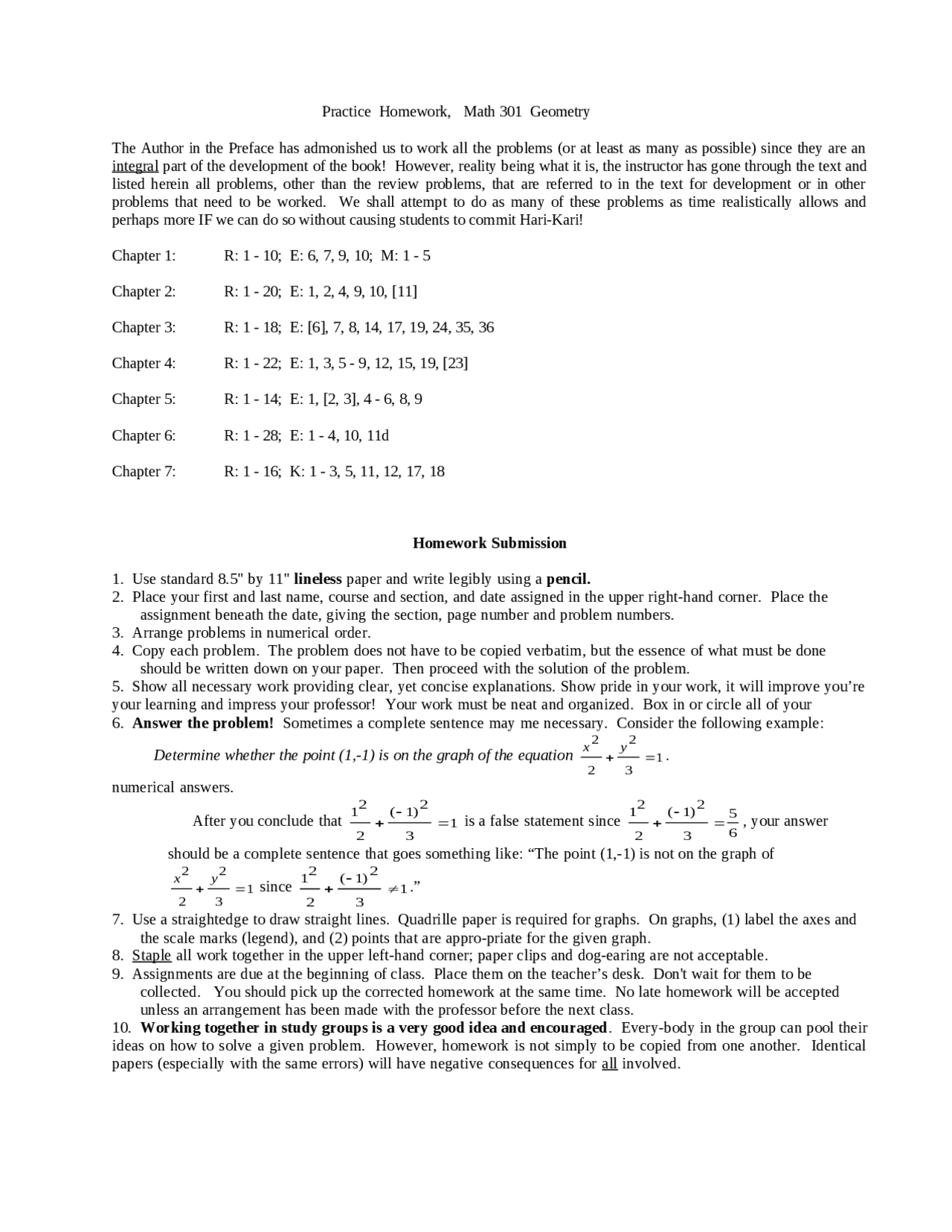 Geometry and History of Mathematics - Solutions for Practice Questions ...
