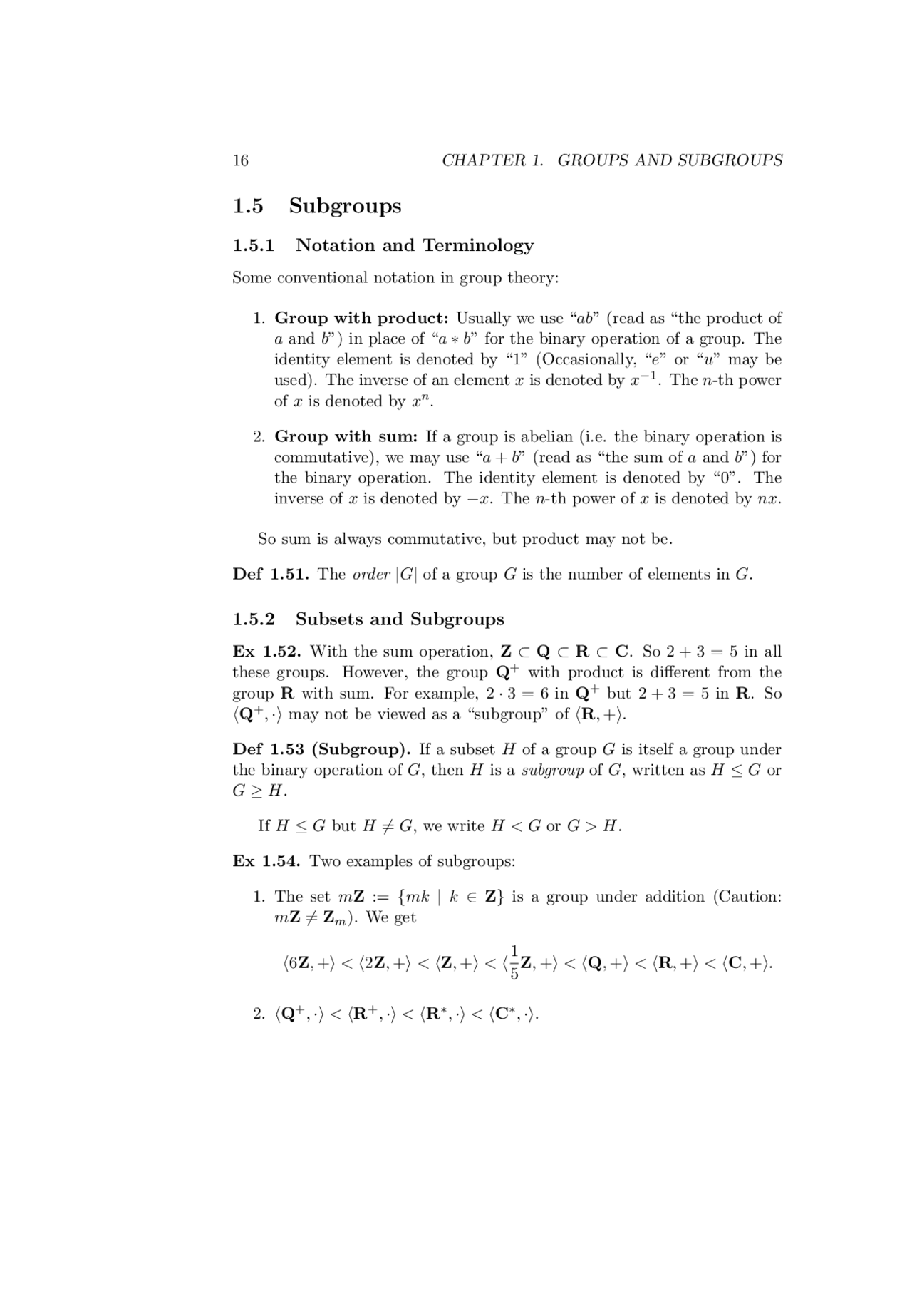 Conventional Notation In The Group Theory MATH 5310 Docsity Conventional Notation In The Group Theory MATH 5310 Docsity