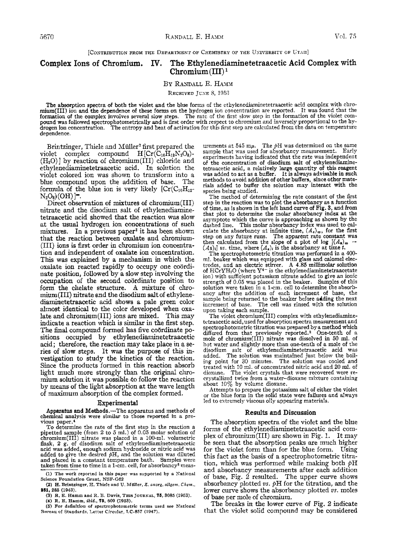 The Ethylenediaminetetraacetic Acid Complex with Chromium III - Paper ...