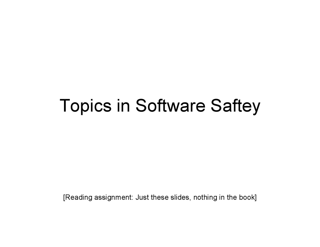 Software Safety Software Verification And Validation Se 320 Docsity