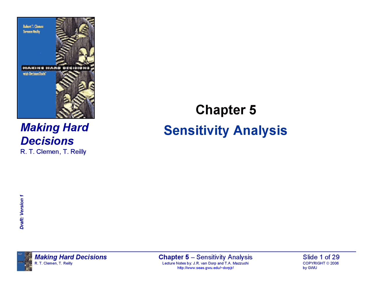 Sensitivity Analysis Lecture Slides Emse 269 Docsity