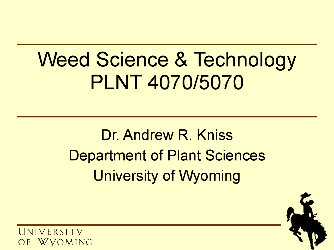 Whats A Weed Laboratory Lecture Slides Plnt 4070 Docsity