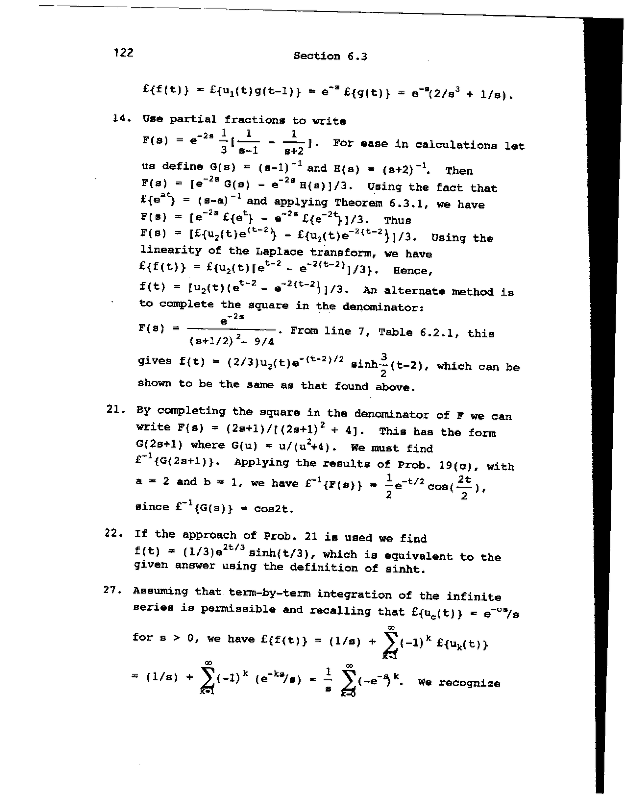 Applied Differential Equation I Assignment 12 Questions Math 2310