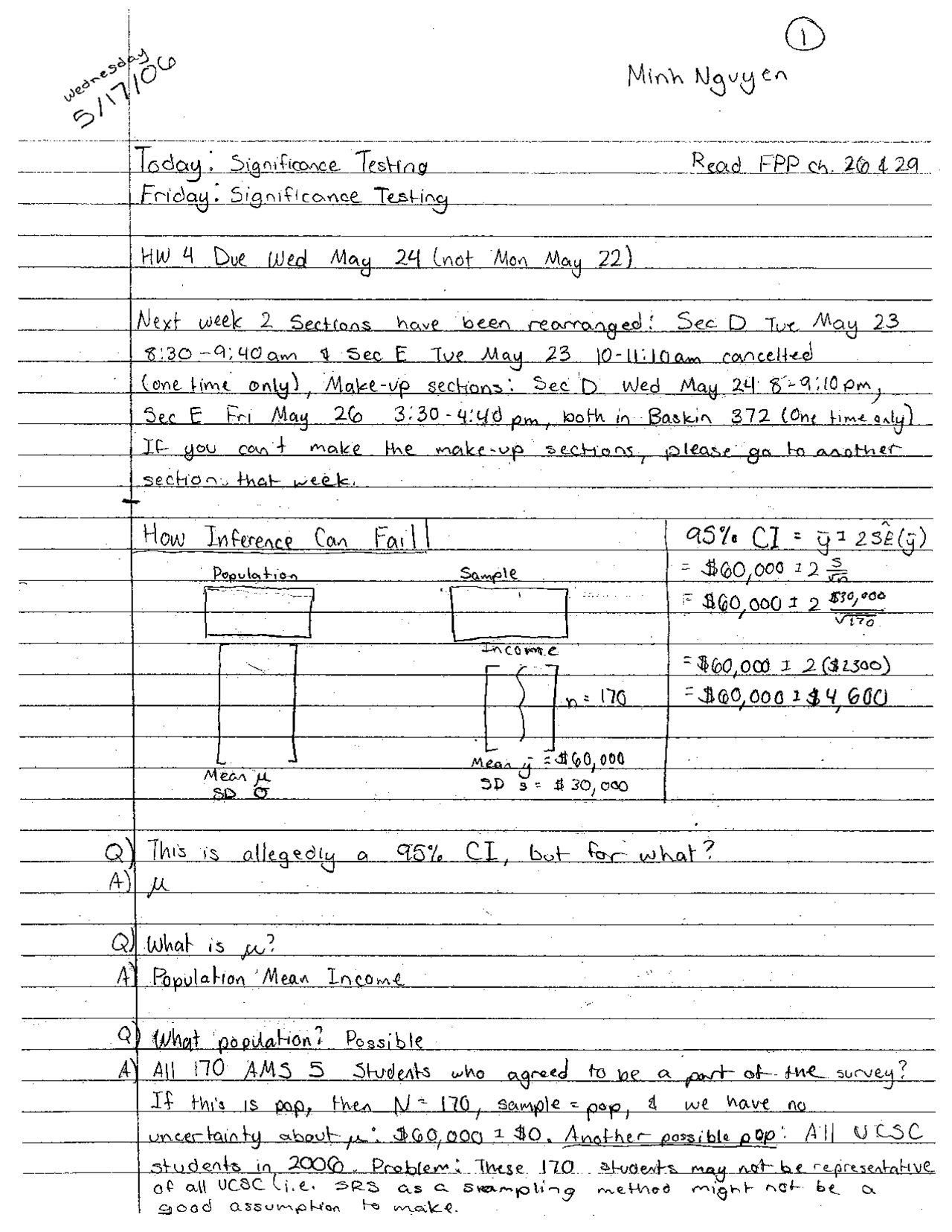 Notes On Significance Testing Statistics Ams 5 Docsity