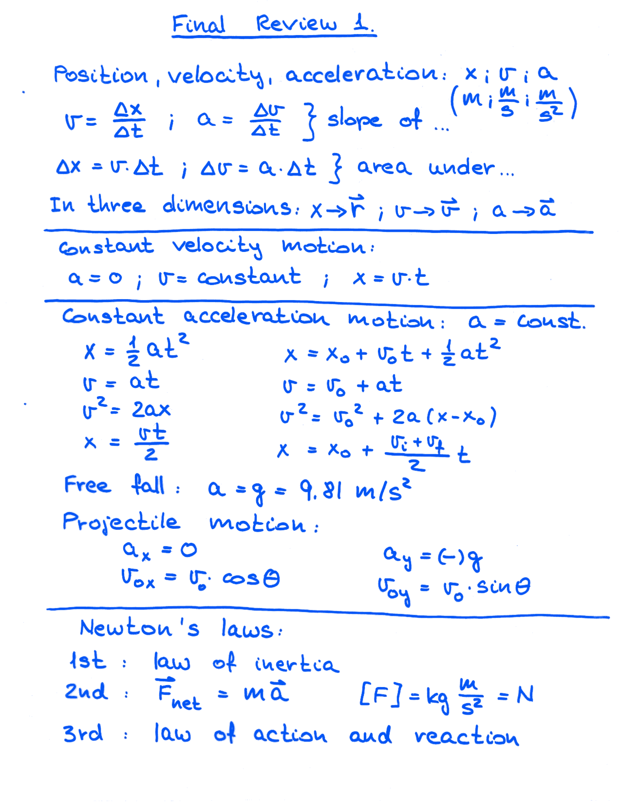 Introductory Physics I Final Review 1 With Solutions Phy 231 Docsity