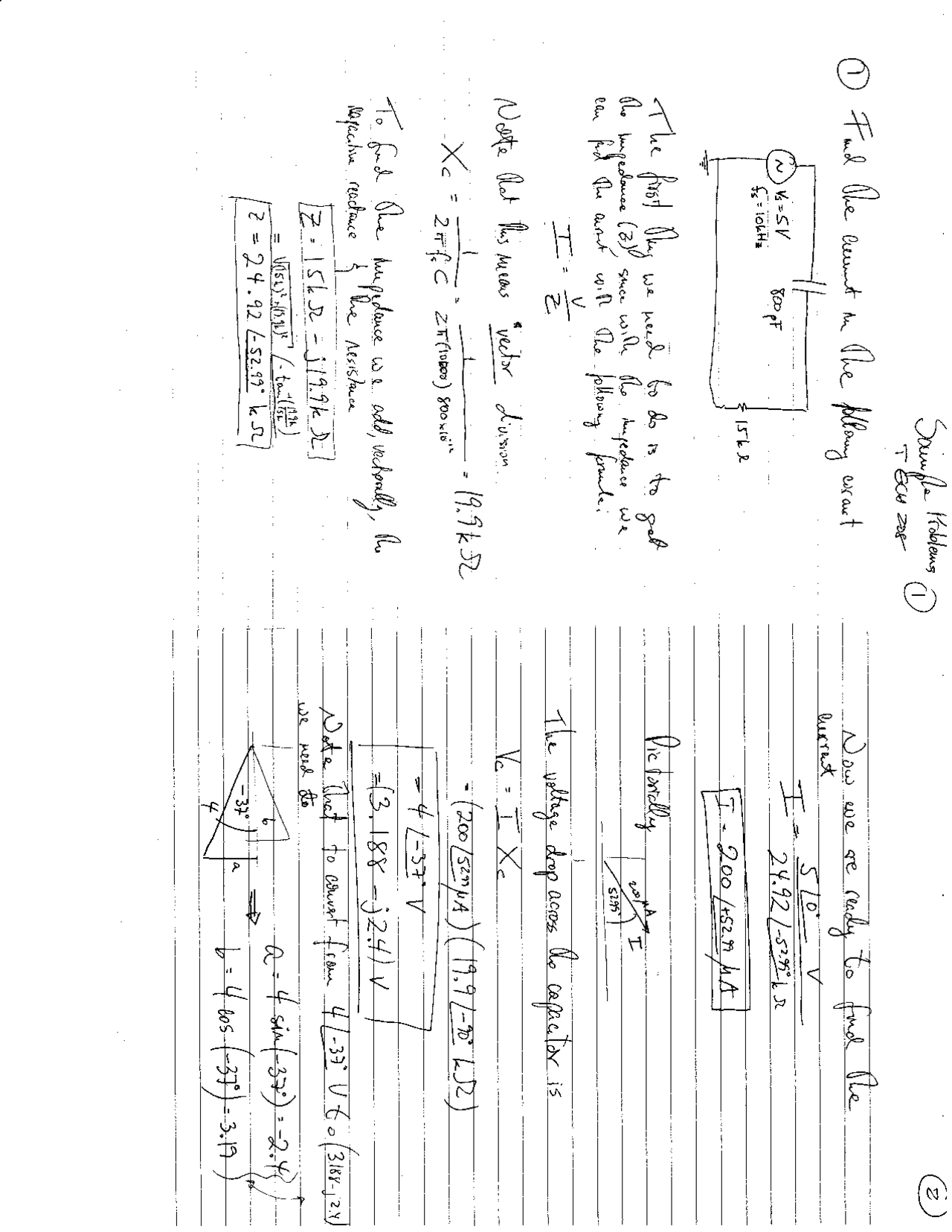 Sample Problems Solutions For Survey Of Electricity Tech 208 Docsity