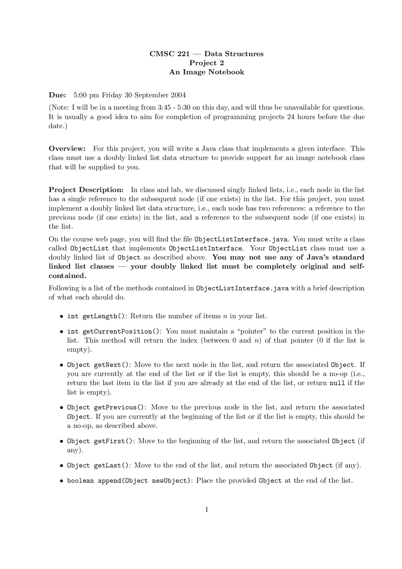 Lecture Notes On Data Structures Of An Image Project 2 Cmsc 221