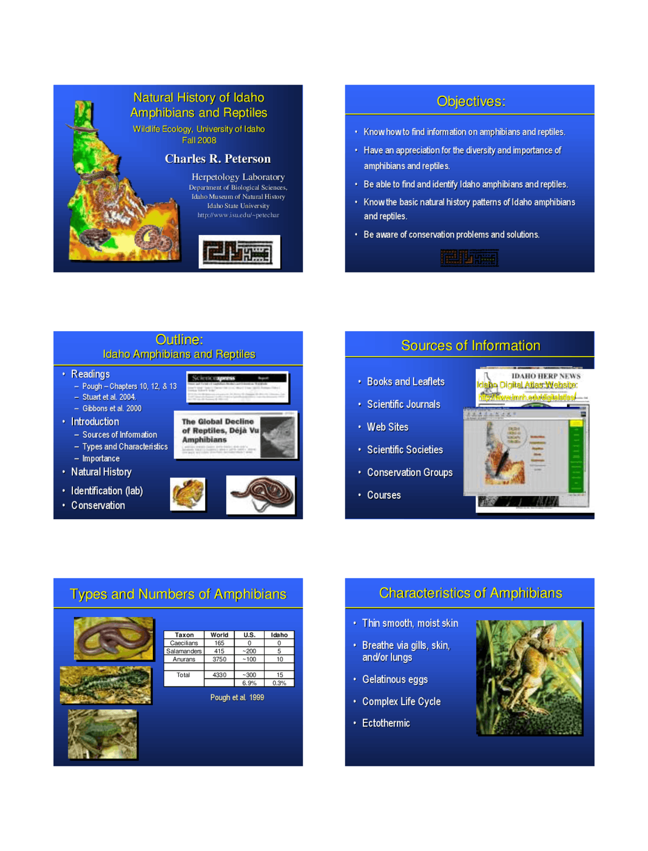 Natural History of Idaho Amphibians and Reptiles - Slides | WLF 314 ...