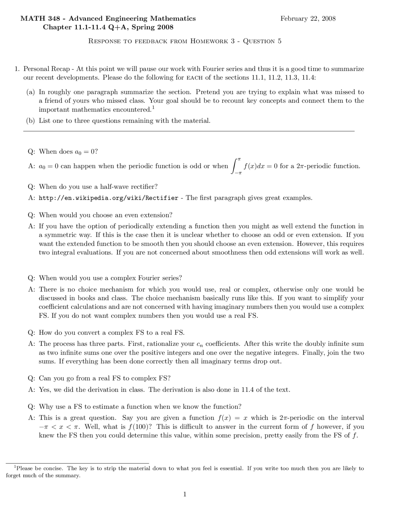 Assignment Solutions Advanced Engineering Mathematics Math 348