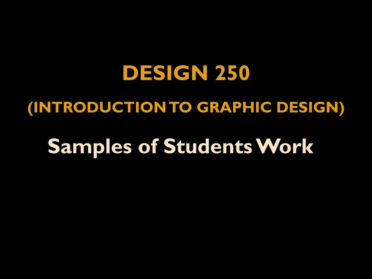 Introduction To Graphic Design Lecture Slides Des 250 Docsity